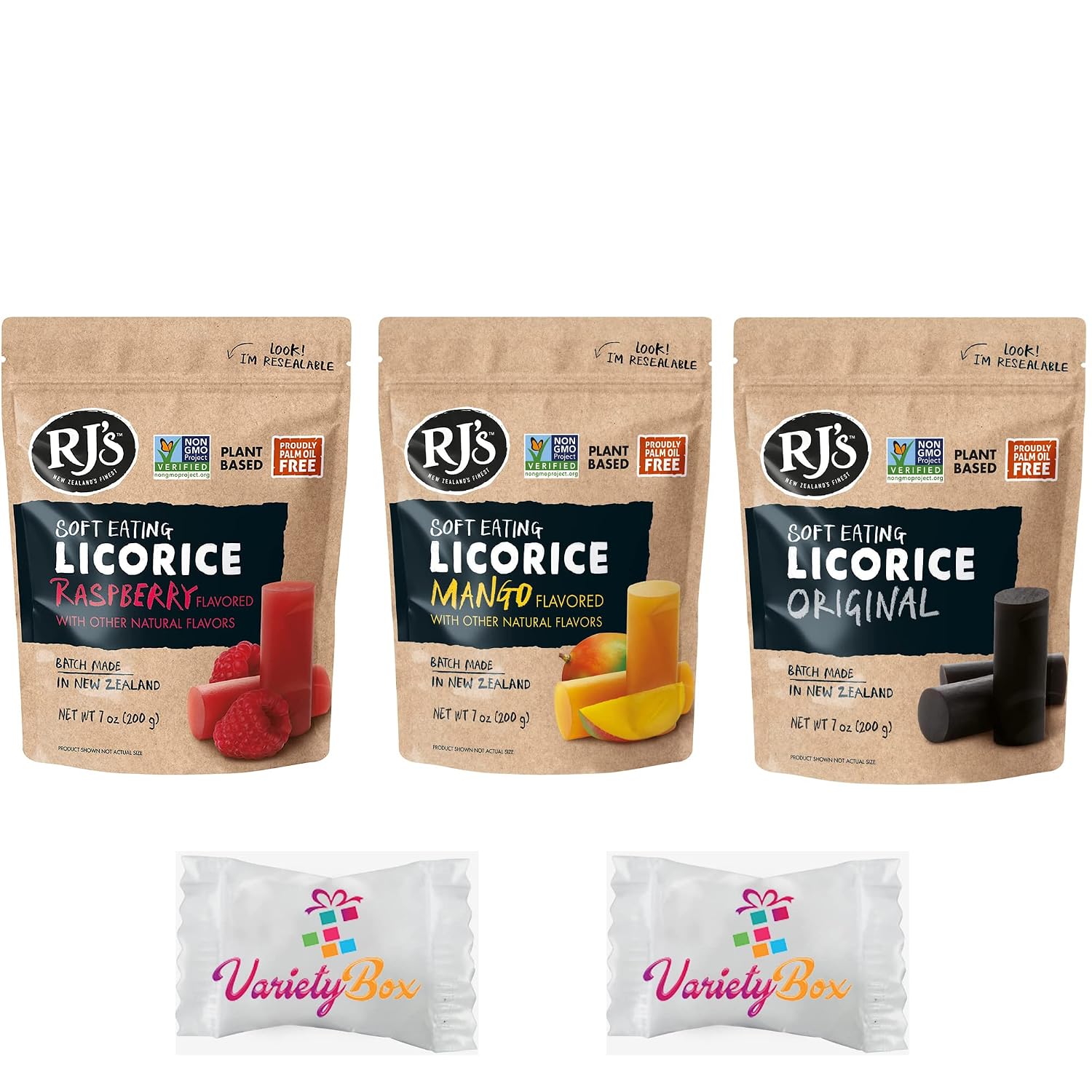 Amazon.com : Soft Eating Licorice - RJ's Licorice 7oz Bags - NON-GMO ...