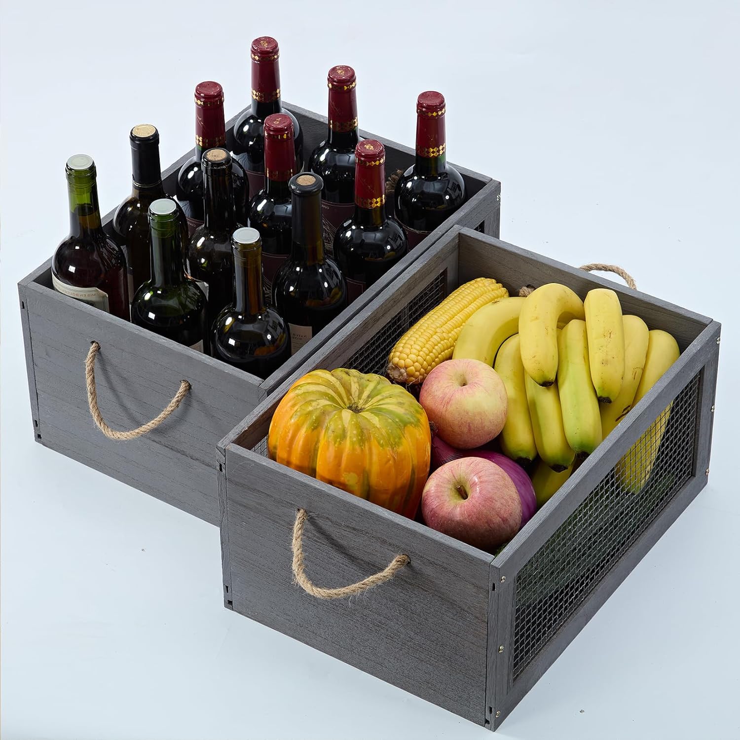 Amazon.com: ROSOS Farmhouse Crates for Storage & Display - Durable ...