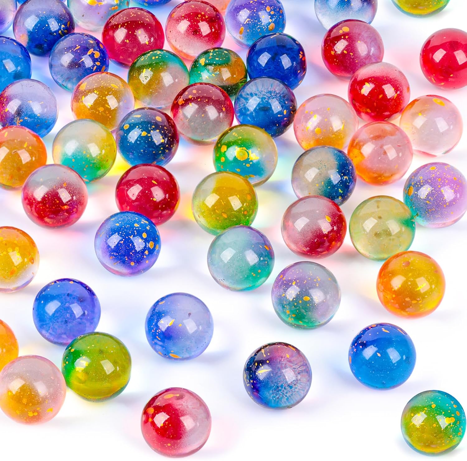 Amazon.com: POPLAY 60PCS Glass Marbles Bulk, 0.6" Round Marbles ...