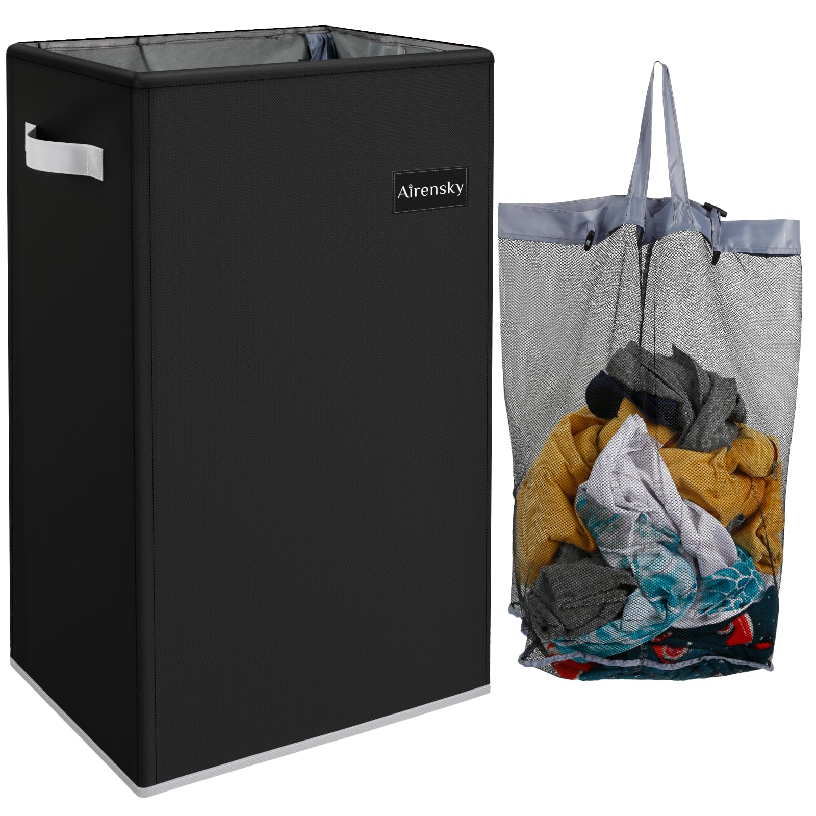 Amazon.com: Airensky Laundry Hamper Collapsible Laundry Basket，100L ...