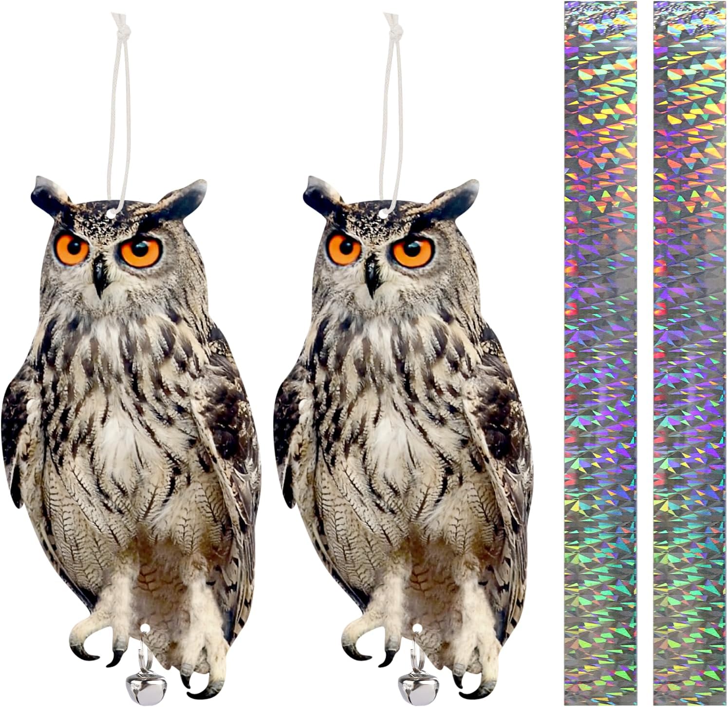 Amazon.com: 2PCS Hanging Effective Fake Owl Control Device Dual-Side ...