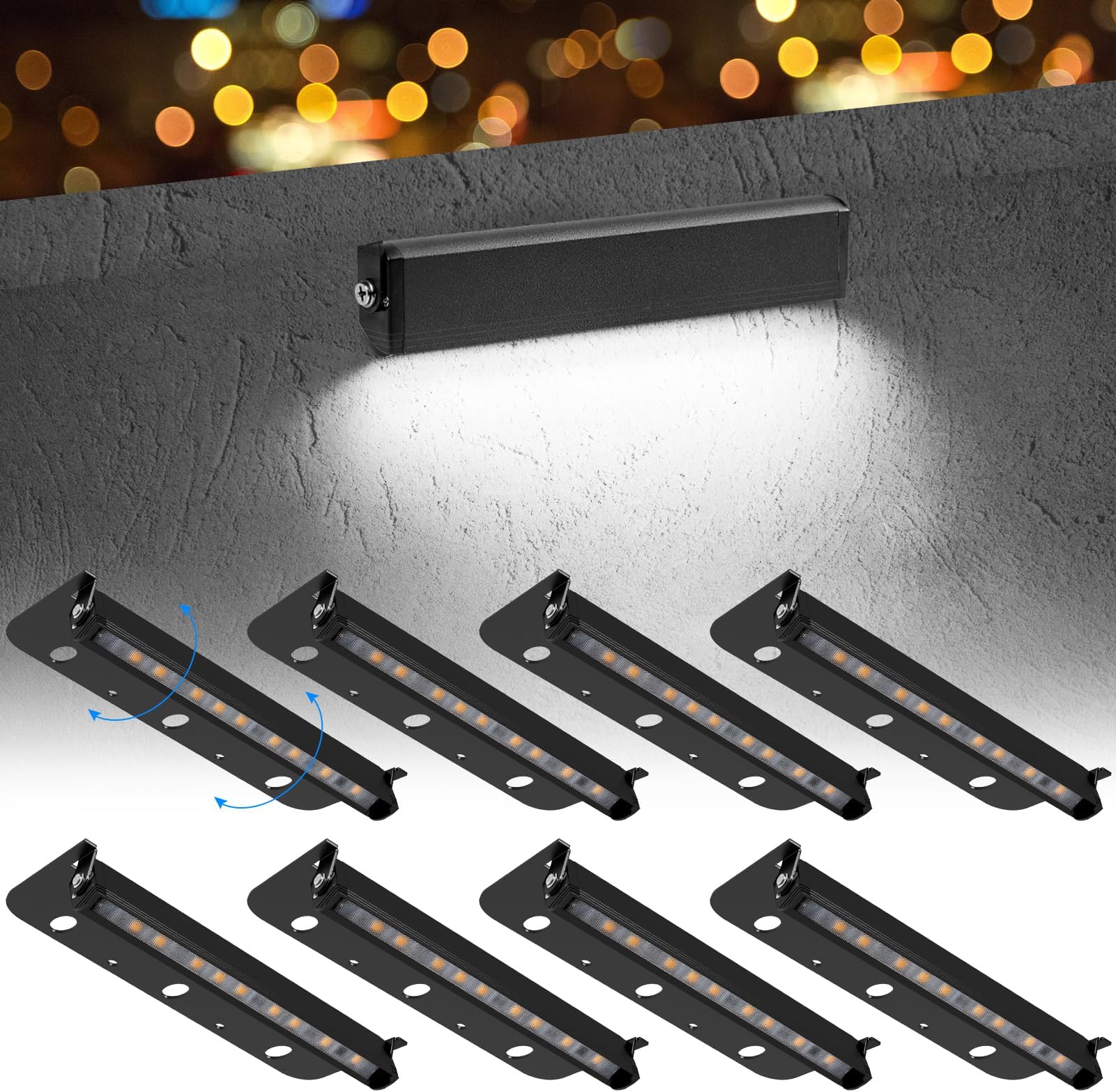 Kwinmyso 8-Packs 3W 7inch LED Hardscape Paver Lighting,12V AC/DC Low ...