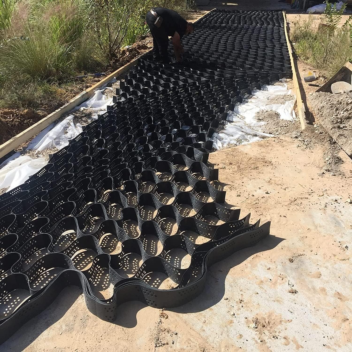 Amazon.com: ESASAM Garden Retaining Wall Grid Stabilizer Polyethylene ...