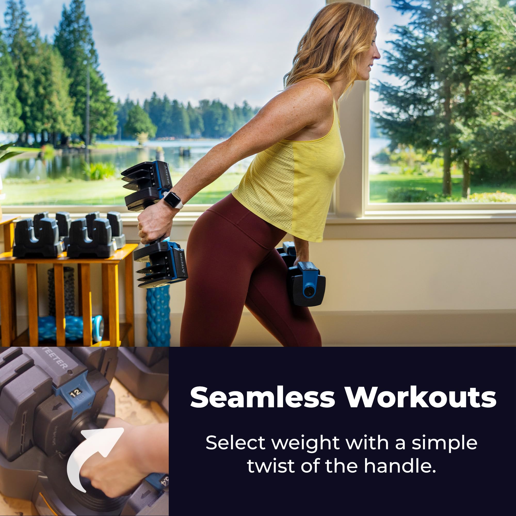 Snapklik.com : Teeter ProFlex 432 Adjustable Dumbbell Weight Set, 8 In ...