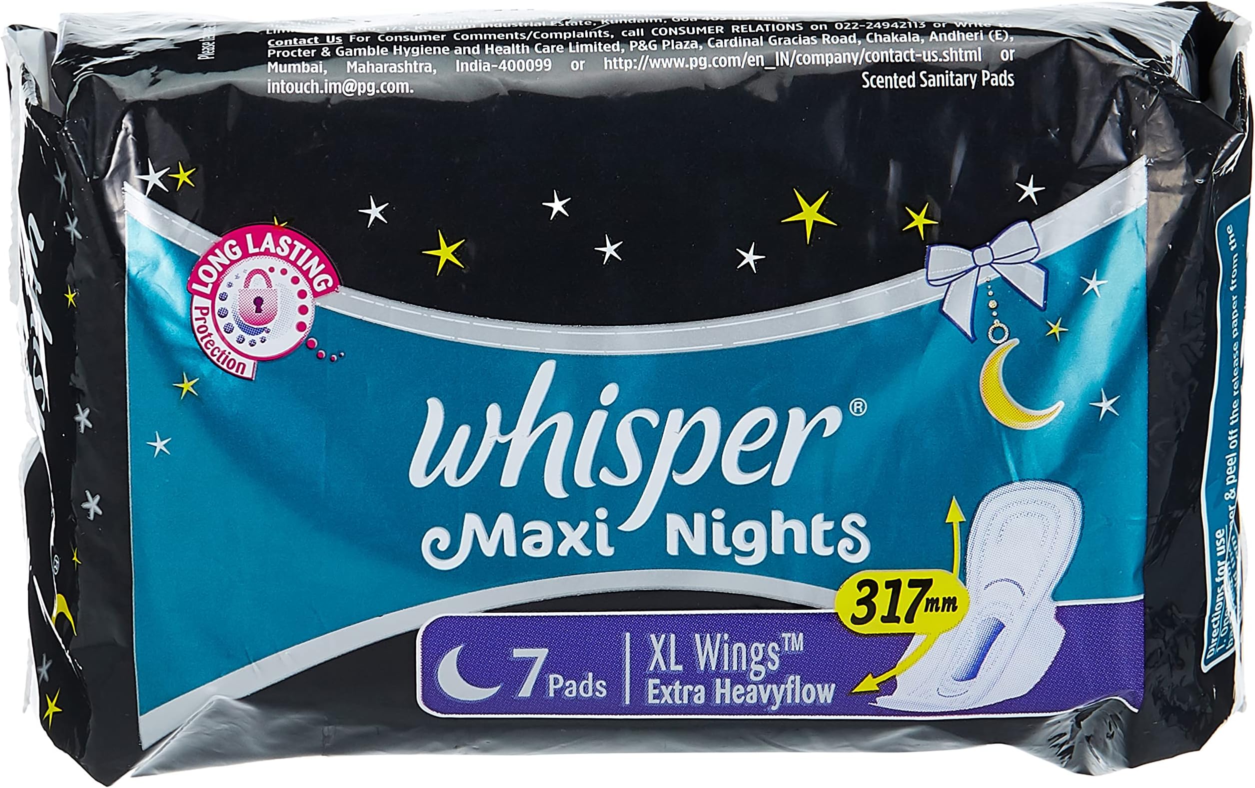 Amazon.com: Whisper Ultra Night Sanitary Pads for Women, XXXL+ 8 ...