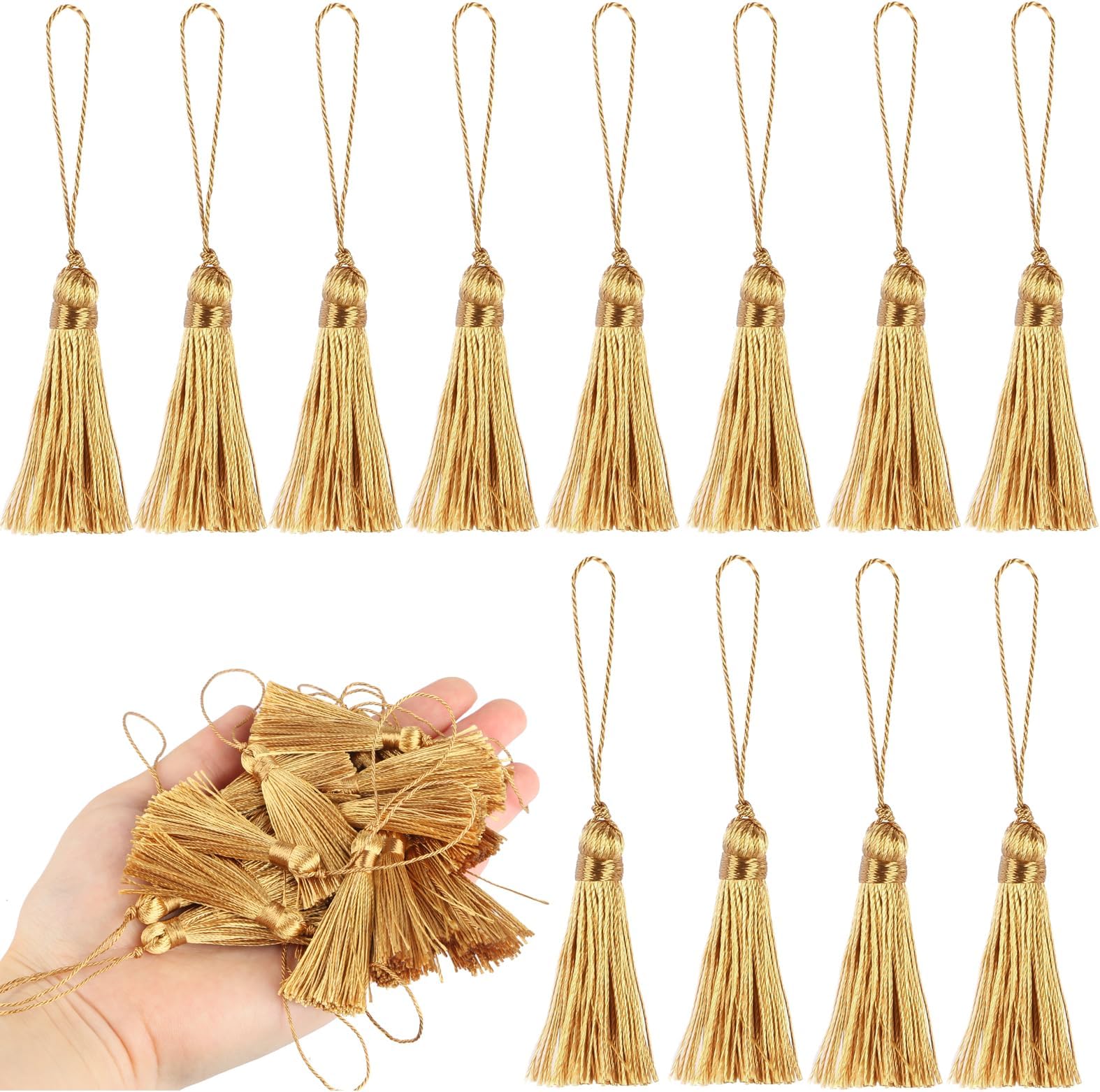 Amazon.com: OZXCHIXU (TM) 20PCS golden Mini Small Craft Tassels 5.5cm ...