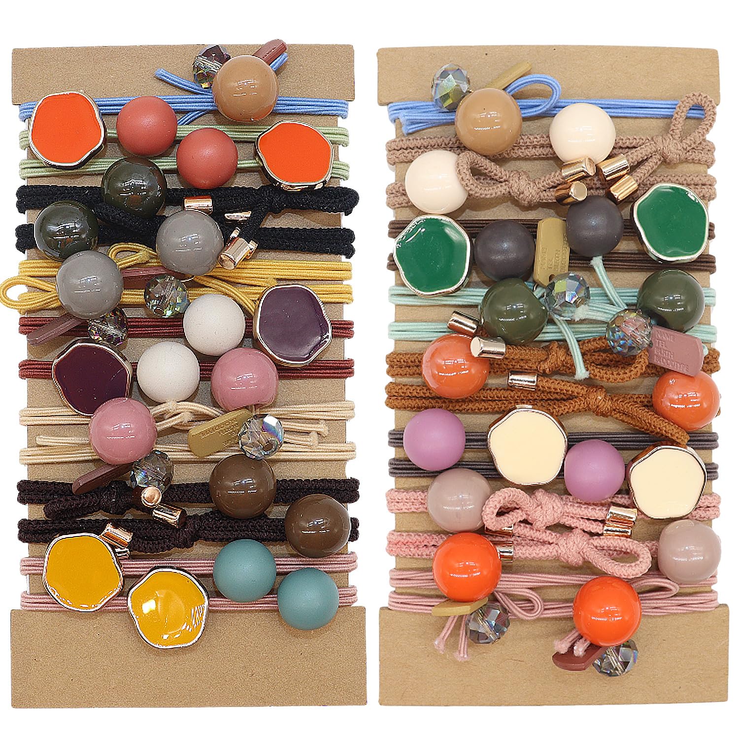 Amazon.com : SWIHAITI 30Pcs Hair Ties Bracelets Circle Beads Elastics ...