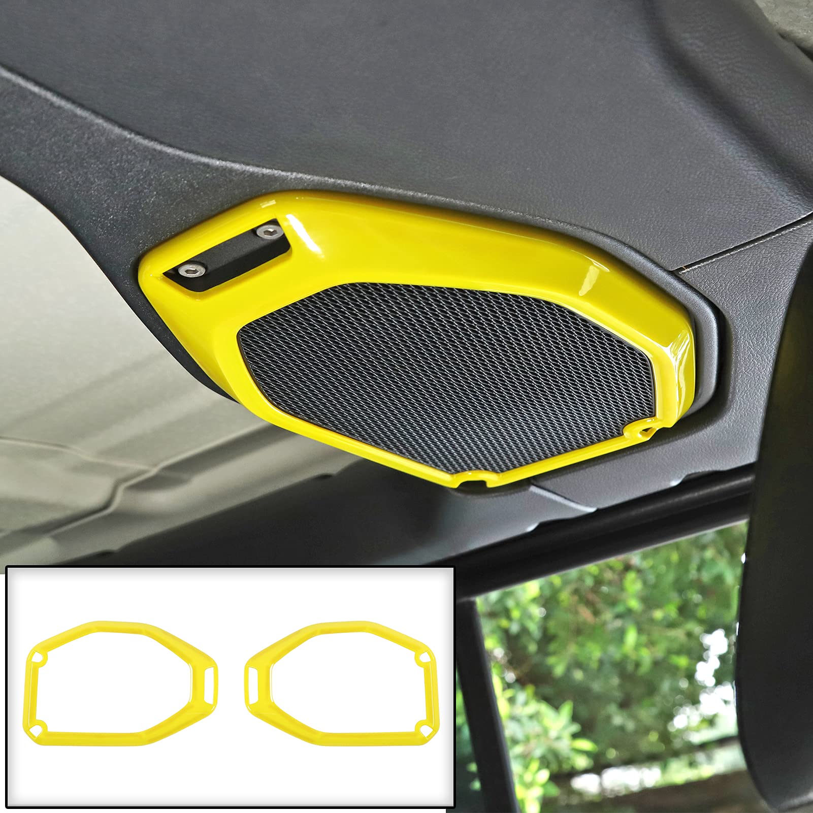 Snapklik.com : Car Top Roof Speaker Frame Trim Cover For 2018-2021 Jeep ...