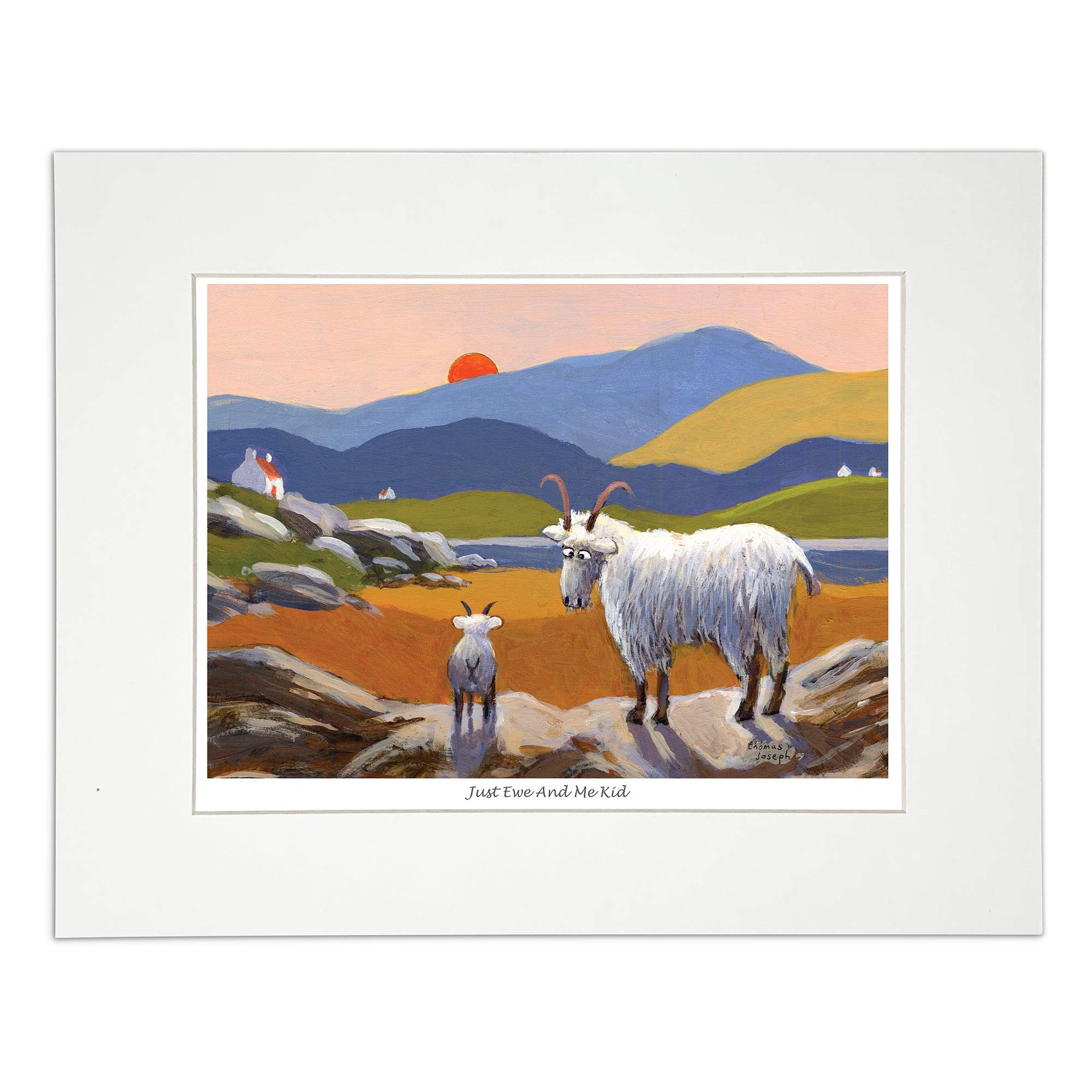 'Just Ewe And Me Kid' Mounted Print by Thomas Joseph - Sheep Art ...
