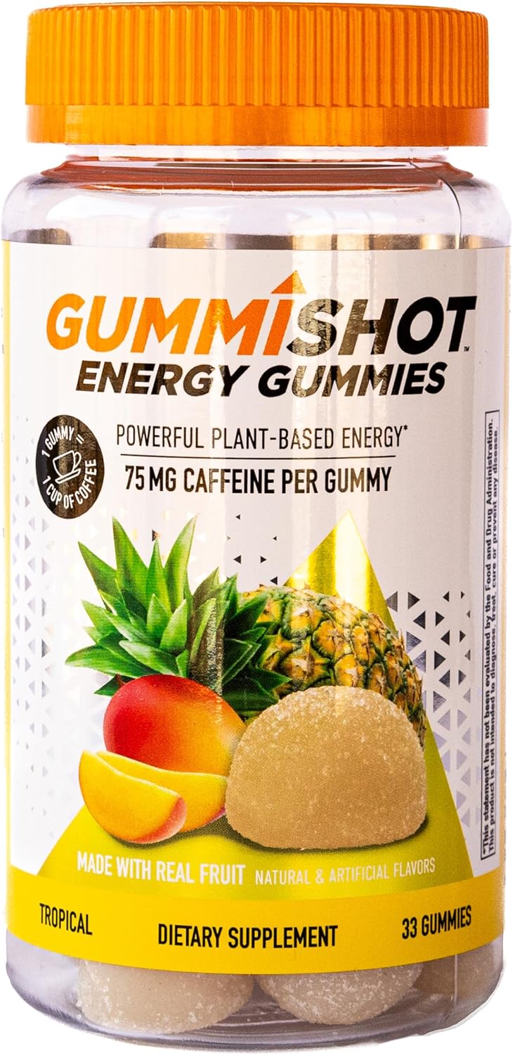 Amazon.com: GummiShot Energy Gummies, 2475mg of Plant-Based Caffeine ...