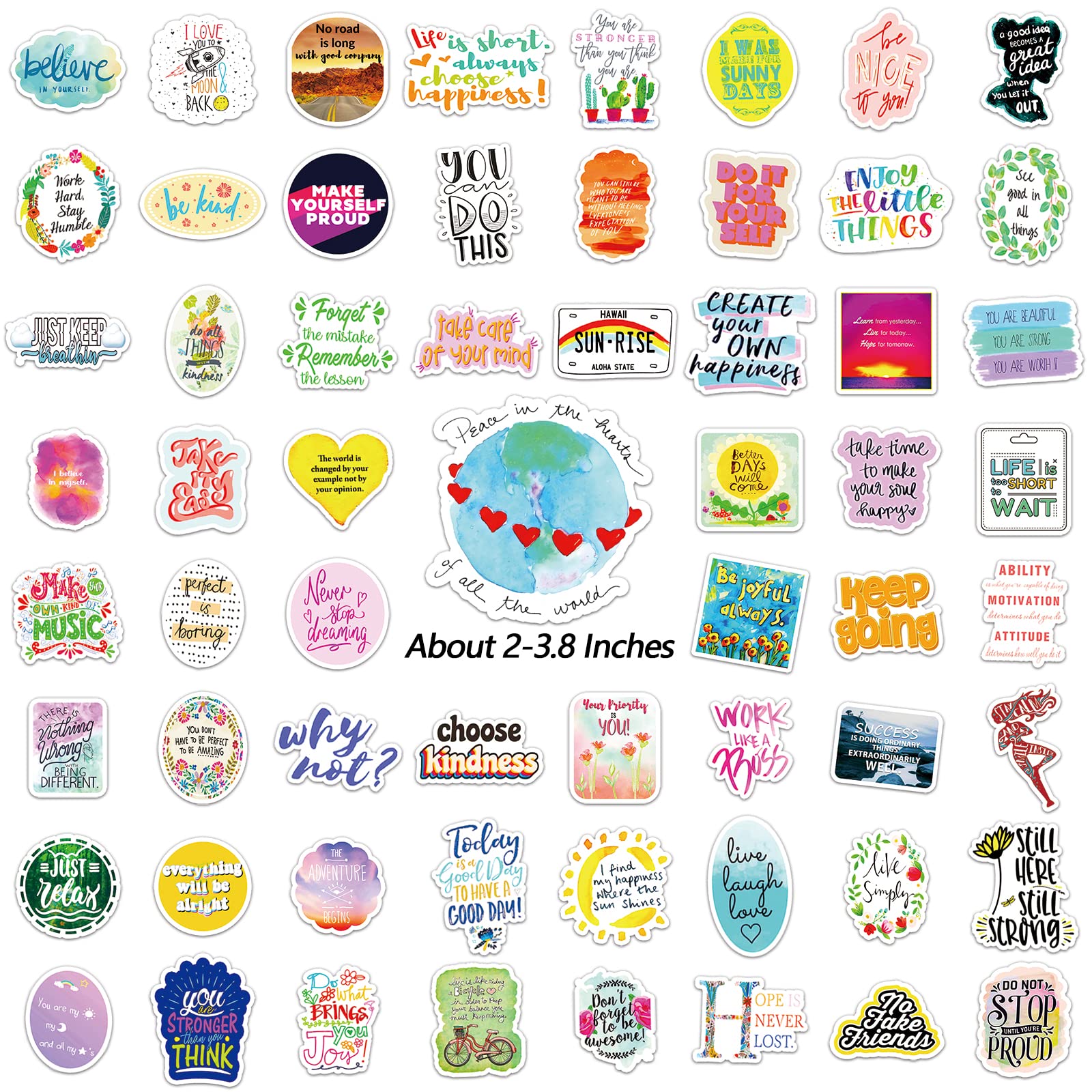 Inspirational Words Stickers, Motivational Quote Stickers,, 49% OFF