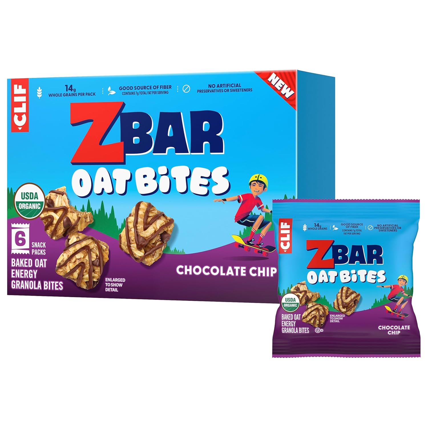 Amazon.com: Zbar Oat Bites - Chocolate Chip - Baked Oat Energy Granola ...