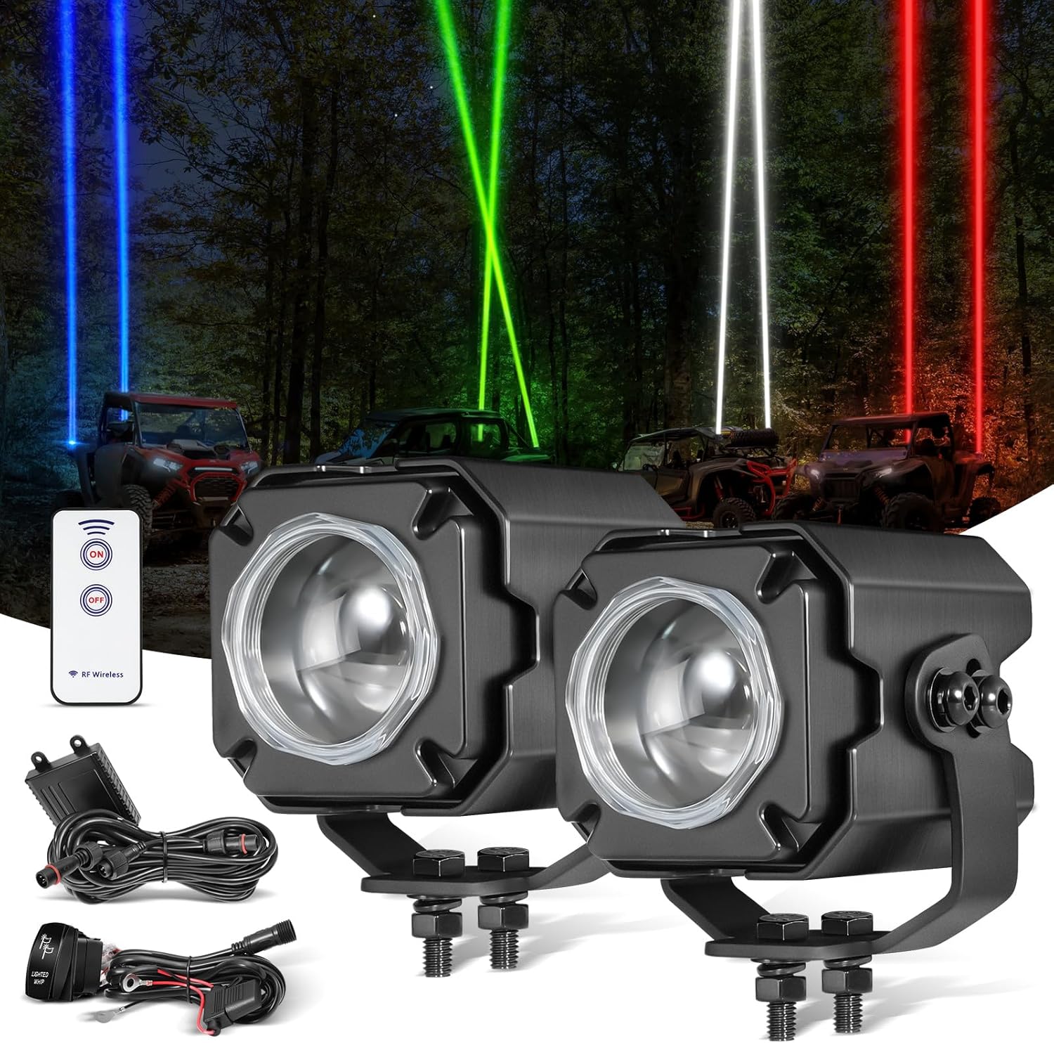 Amazon.com: RGBW Whipless LED Whip Lights, AKD Part Whipless LED ...