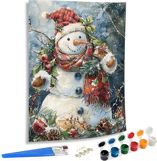 Amazon.com: SKRYUIE Paint by Numbers Kit for Adults Beginner Christmas ...