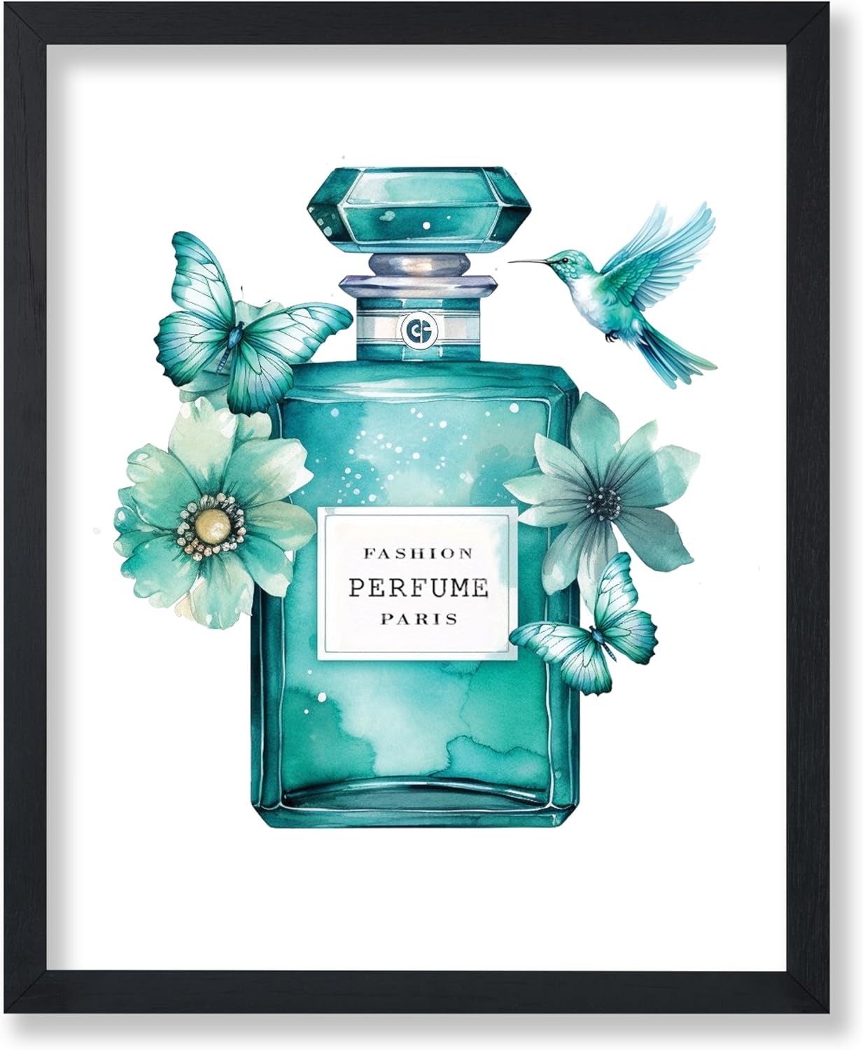 Amazon.com: Poster Master Perfume Poster - Turquoise Fashion Print ...