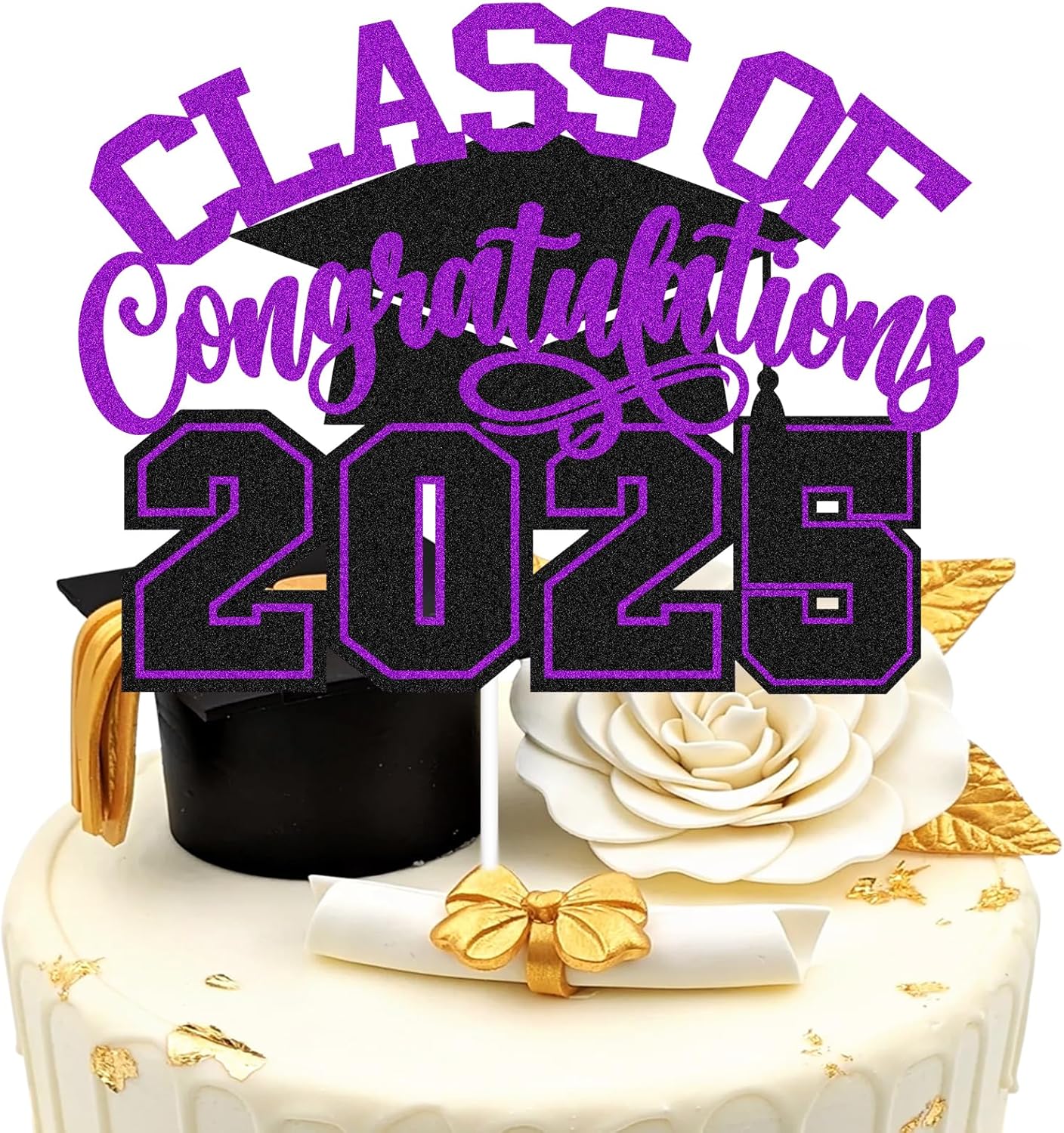 Amazon.com: Congratulations Class of 2025 Cake Topper - Congrats Grad ...