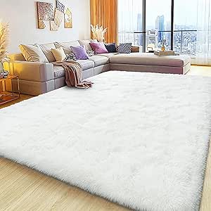 Amazon.com: KOGSA 6x9 Fluffy Fuzzy Area Rug for Living Room Bedroom ...