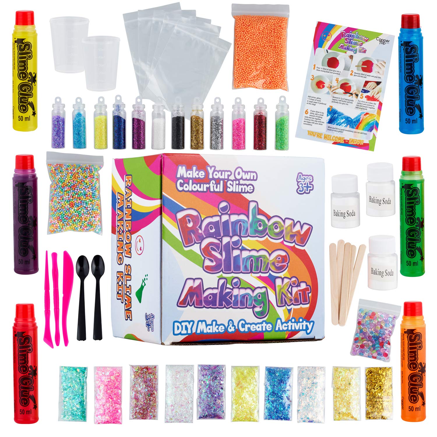Buy Slime Making Kit. Make Your Own Colourful Rainbow Slime. Filled ...