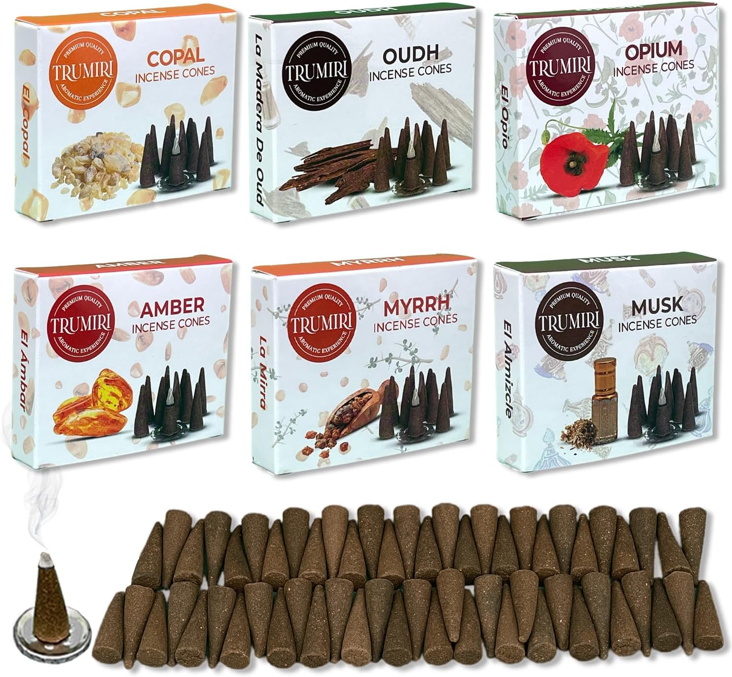 Amazon.com: Trumiri Exotic Incense Cones - Variety Pack - Total 60 Cone ...