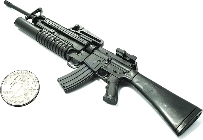 1/6 Scale M16A4 Assault Rifle US Army w/ Grenade Launcher Gun Model ...