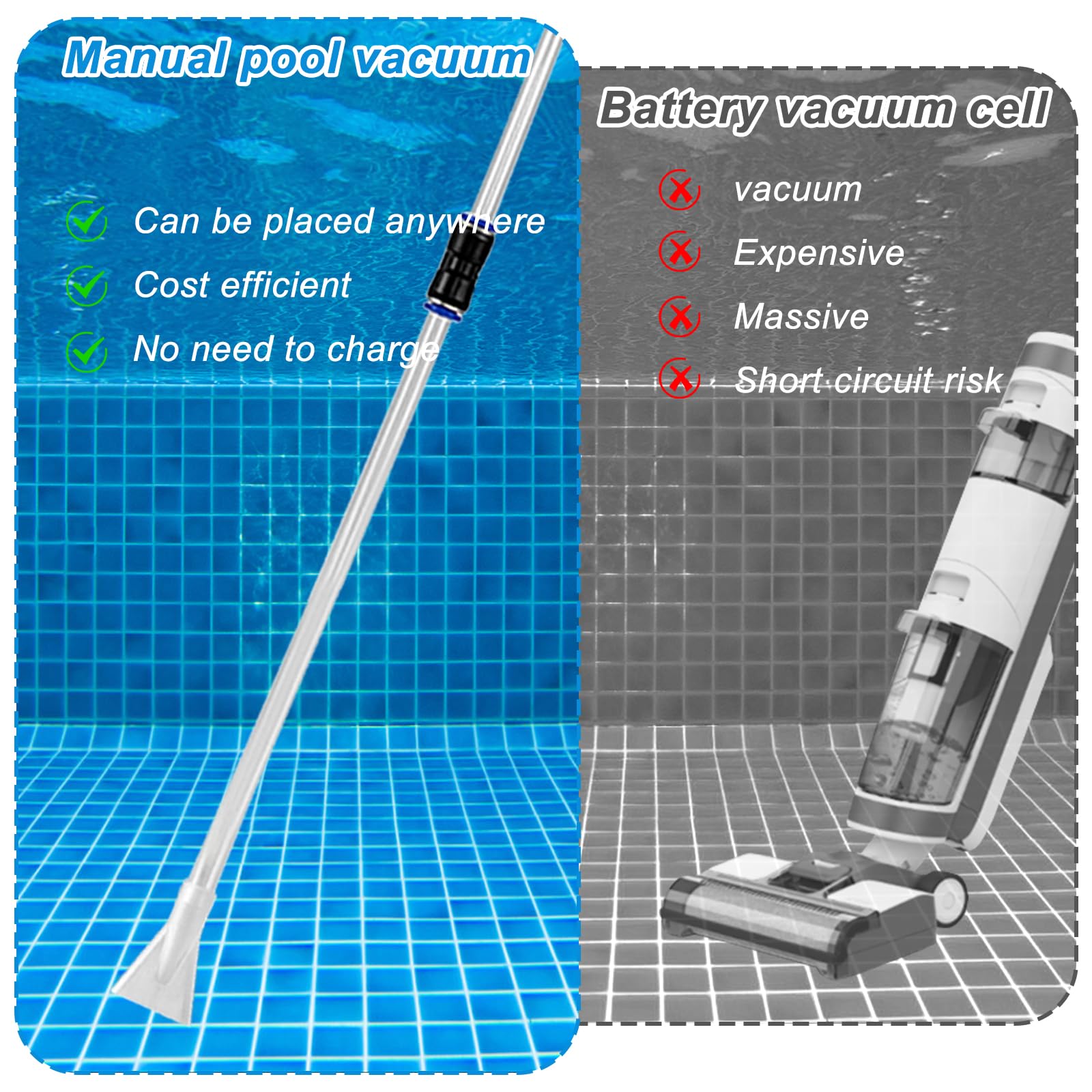 Snapklik.com : Hot Tub Vacuum Spa Vac, Handheld Pool Vacuum, Manual ...