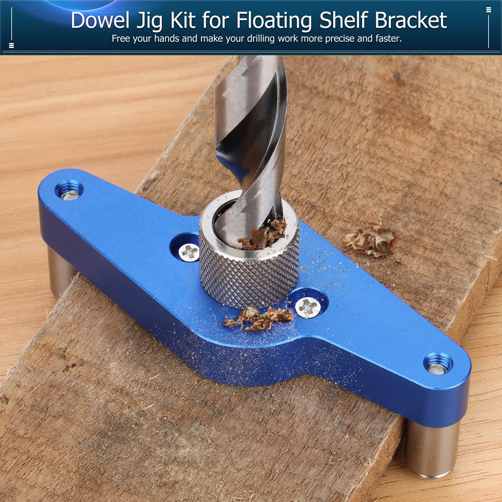 Shelf Pin Jig SLIIU Floating Shelf Installation Dowel Jig Kit With 1/2 ...