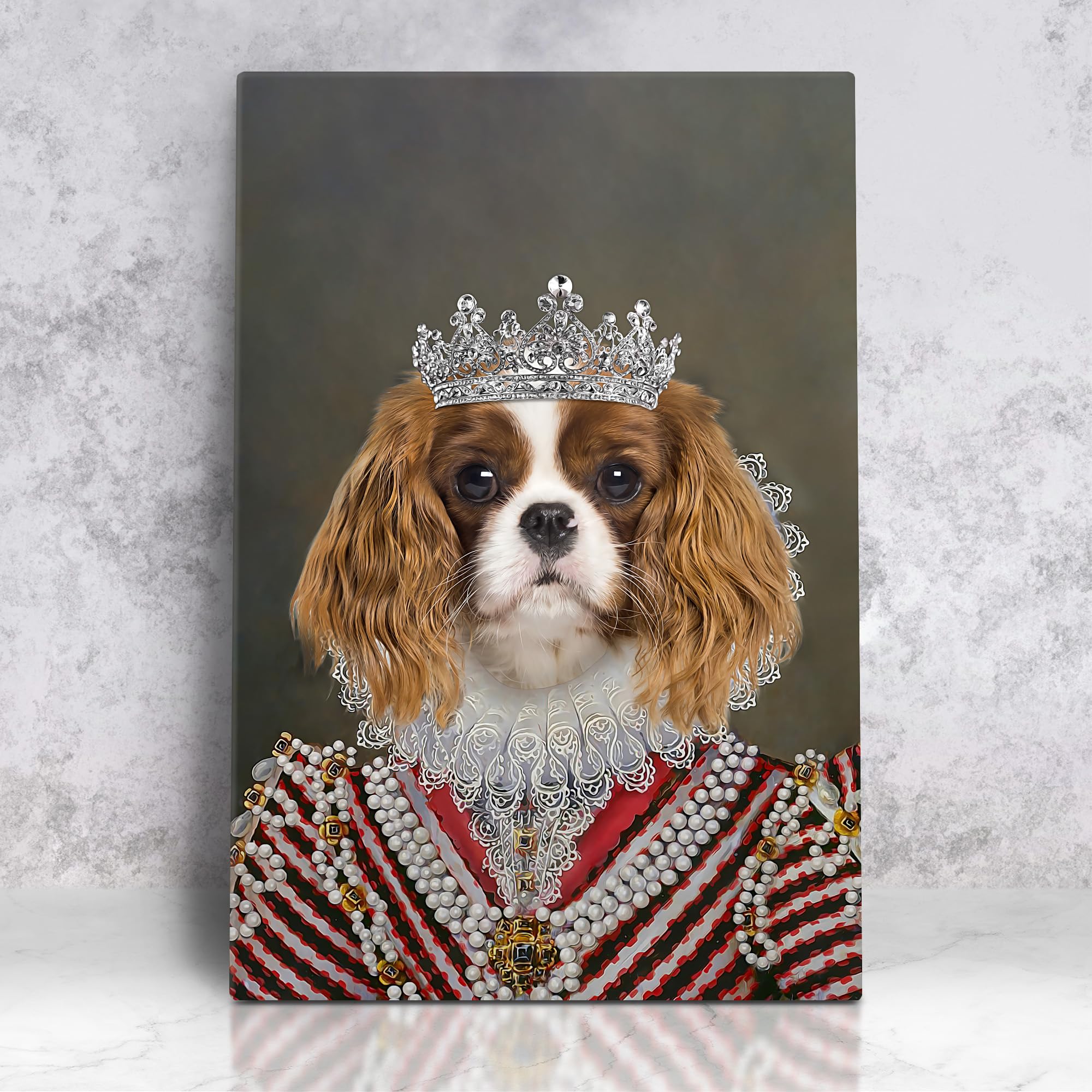 Amazon.com: Personalized Canvas Print Personalized Royal Pet Portrait ...