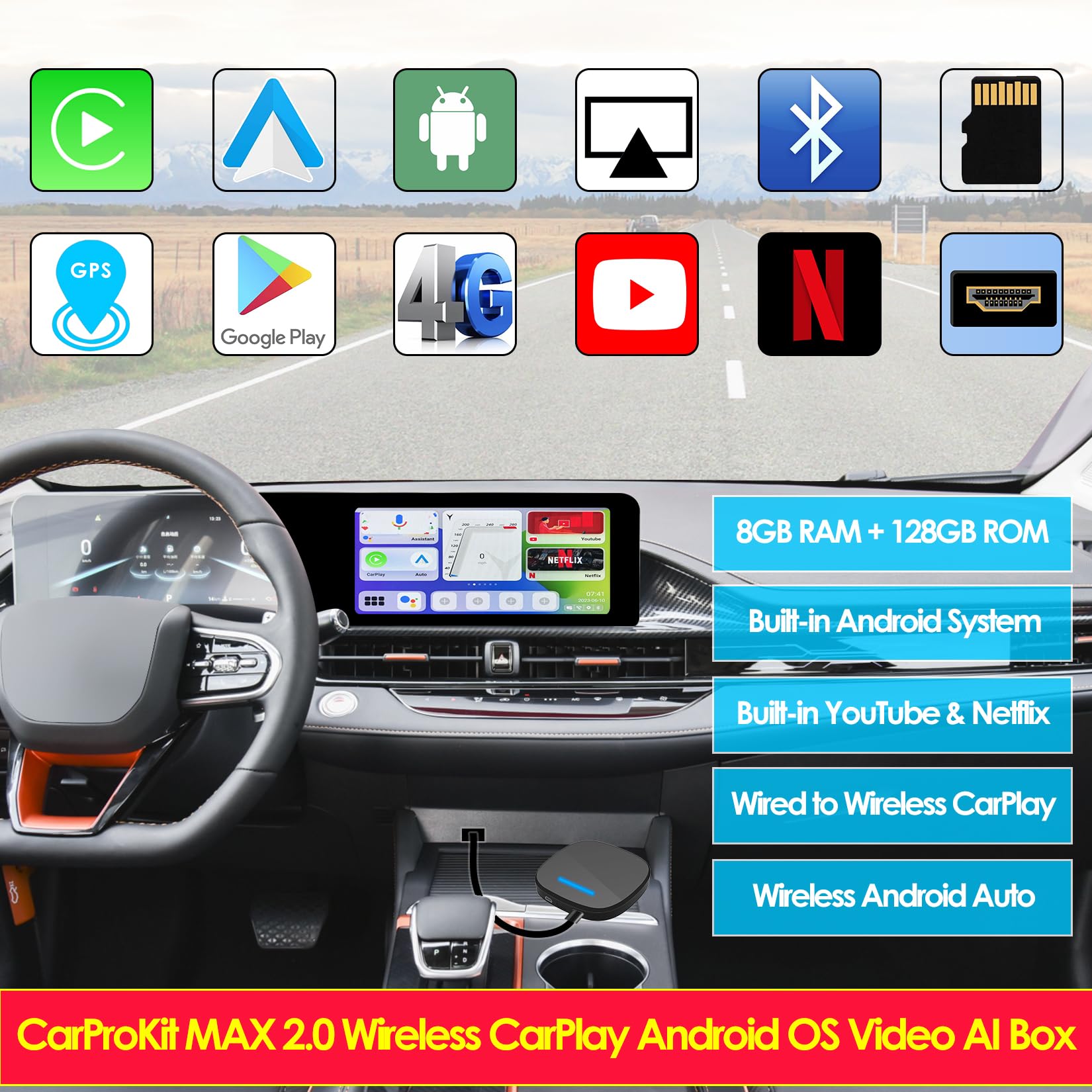 Android Auto Tv Box 2022 Wireless CarPlay Android 12 System