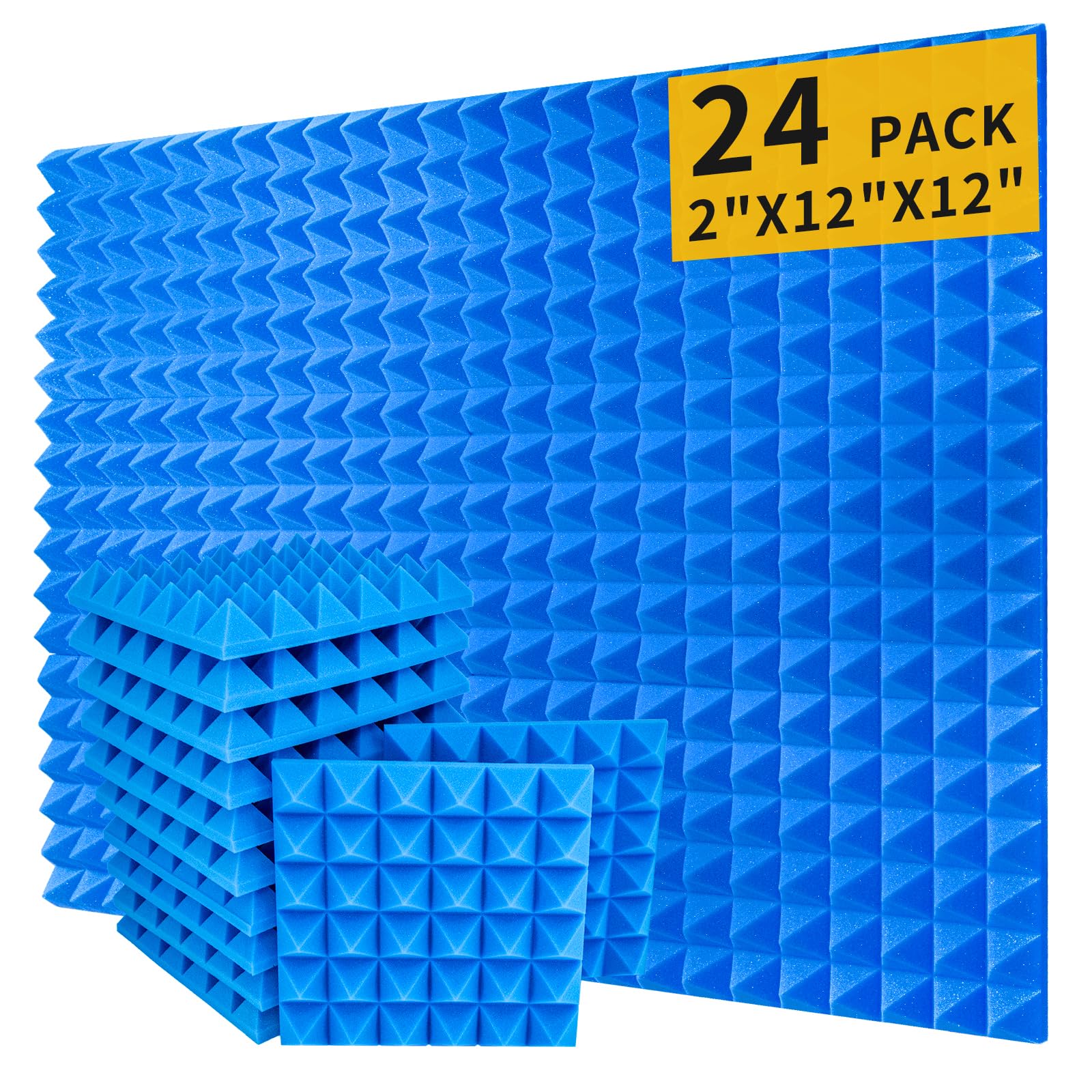 Amazon.com: SAIQIANG Sound Proof Foam Panels for Walls 2"×12"×12" High ...
