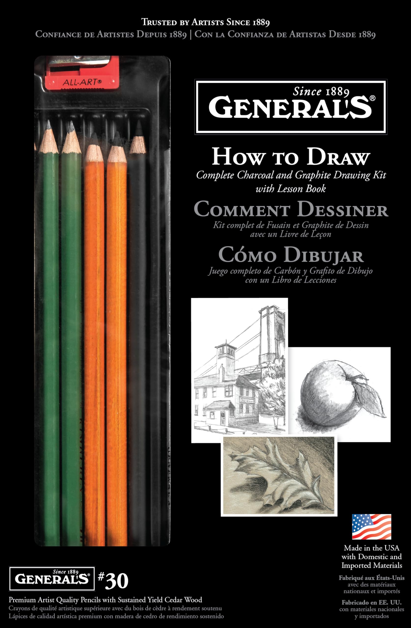 Amazon.com: General Pencil How To Draw Kit (30GP),Assorted