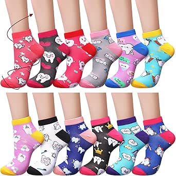 Amazon.com: Croloose 12 Pairs Compression Socks for Nurses Novelty ...