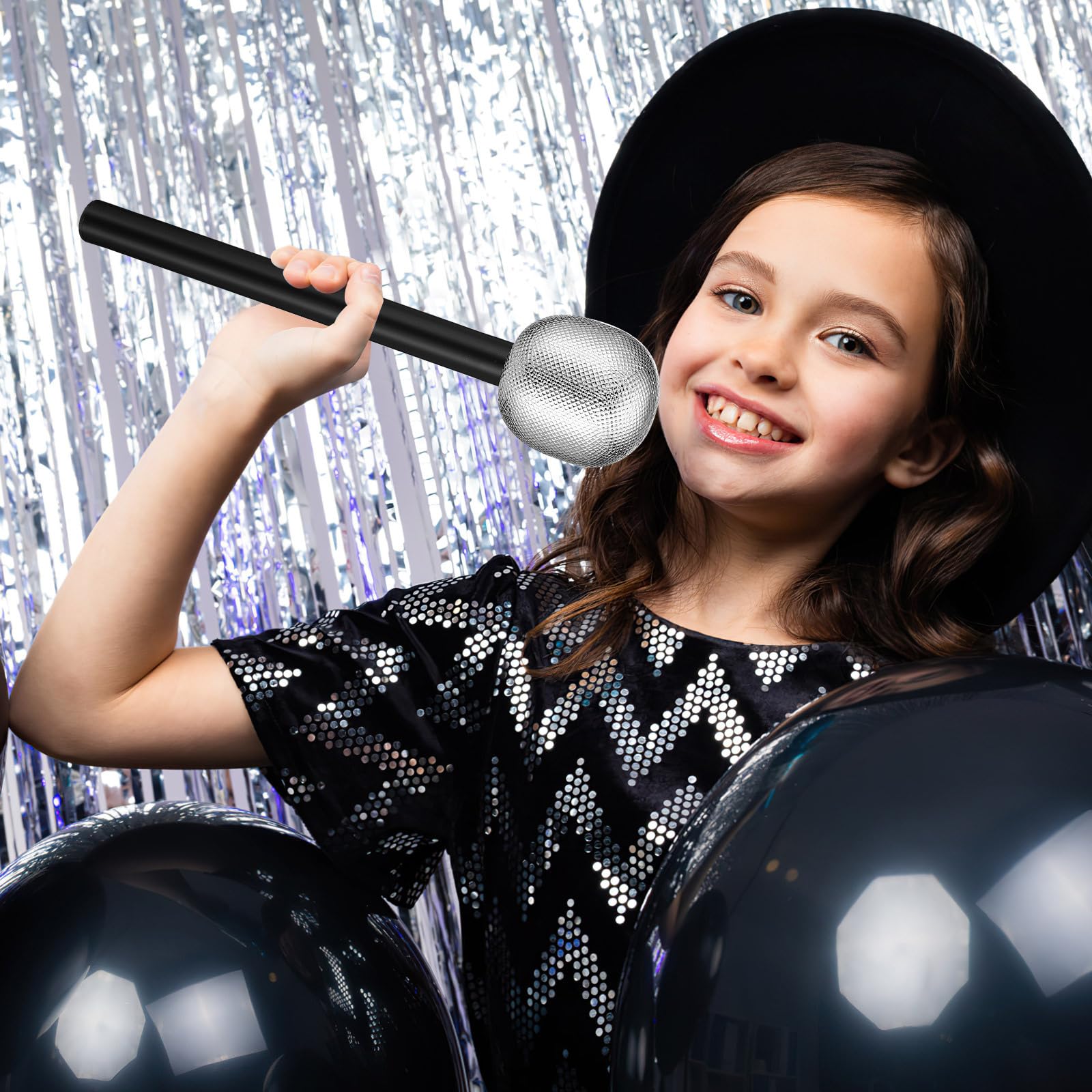 Snapklik.com : 18Pcs Fake Microphone Prop Plastic Prop Microphone ...