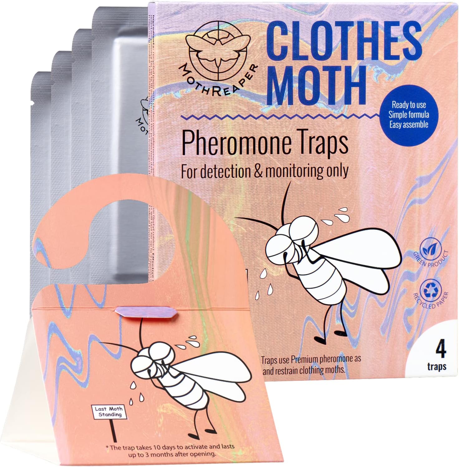 Amazon.com : Moth Traps for House Indoor 4-Pack, for Clothes and Clothing Moths, with Pheromones ...