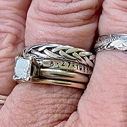 Amazon.com: Teeny Tiny Stacking Sterling Silver Ring By Hannah Design ...