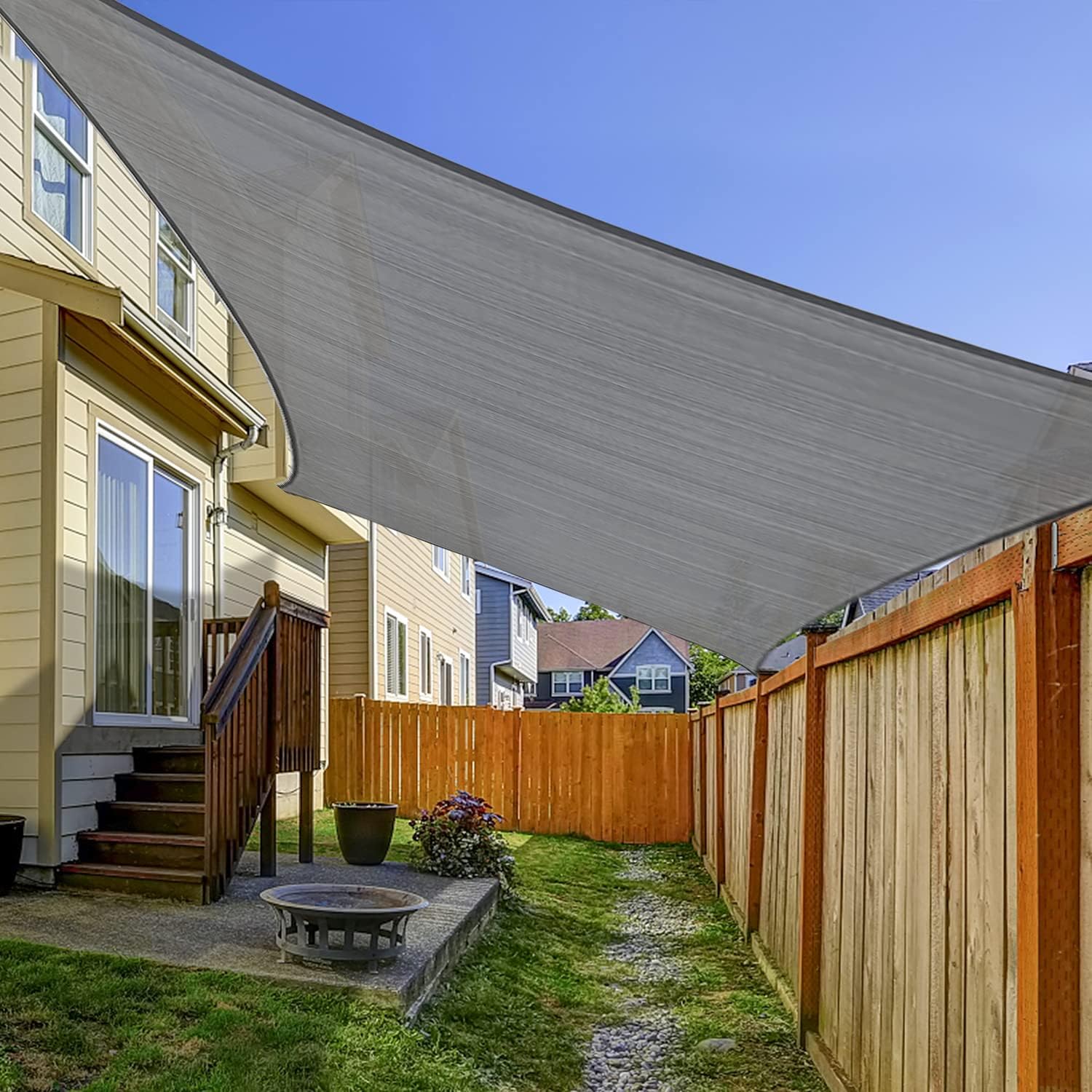 Amazon.com : Shade&Beyond Sun Shade Sail Rectangular Curved Canopy 8 ...