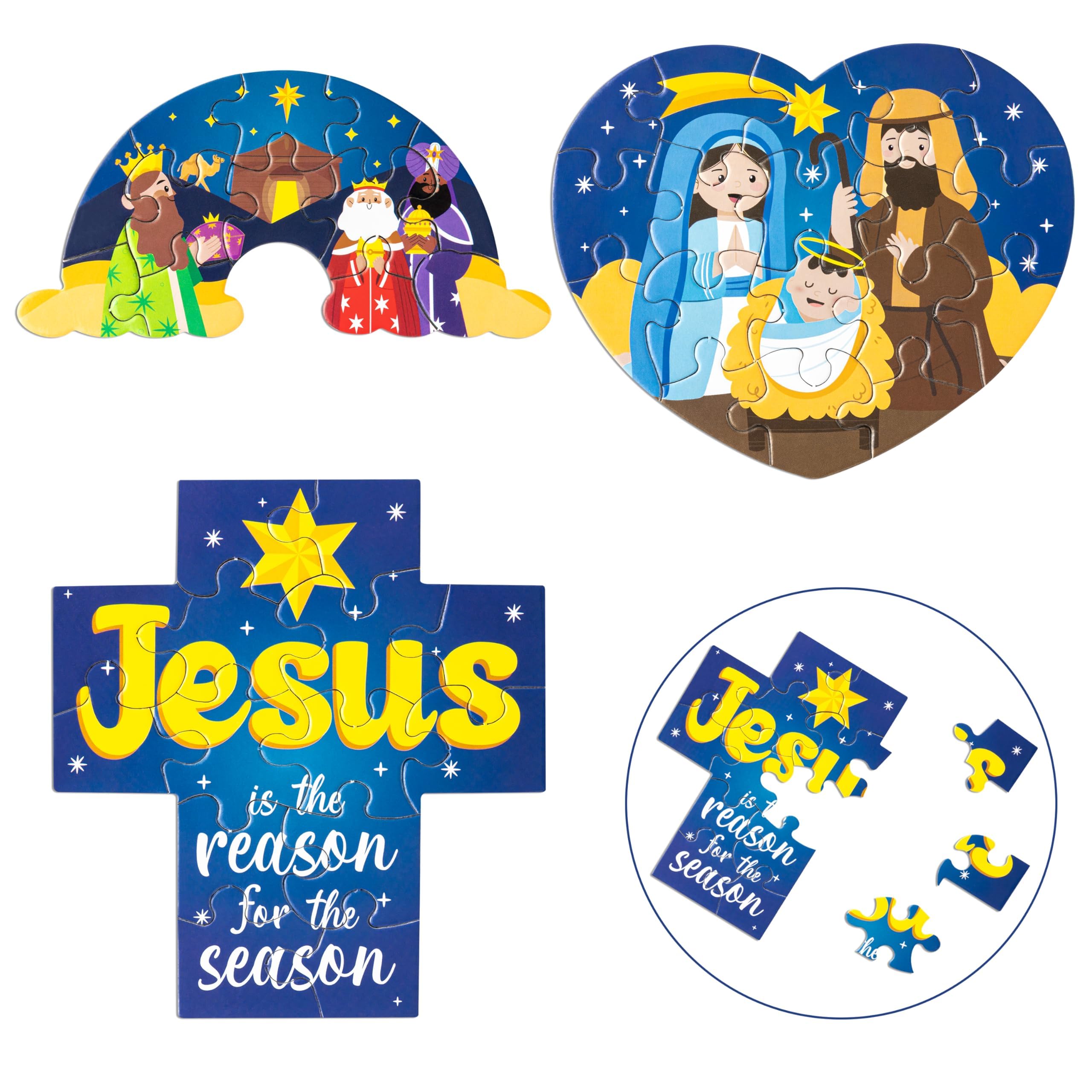Snapklik.com : Christian Christmas Jesus Puzzles - 18pcs Jesus Is The ...