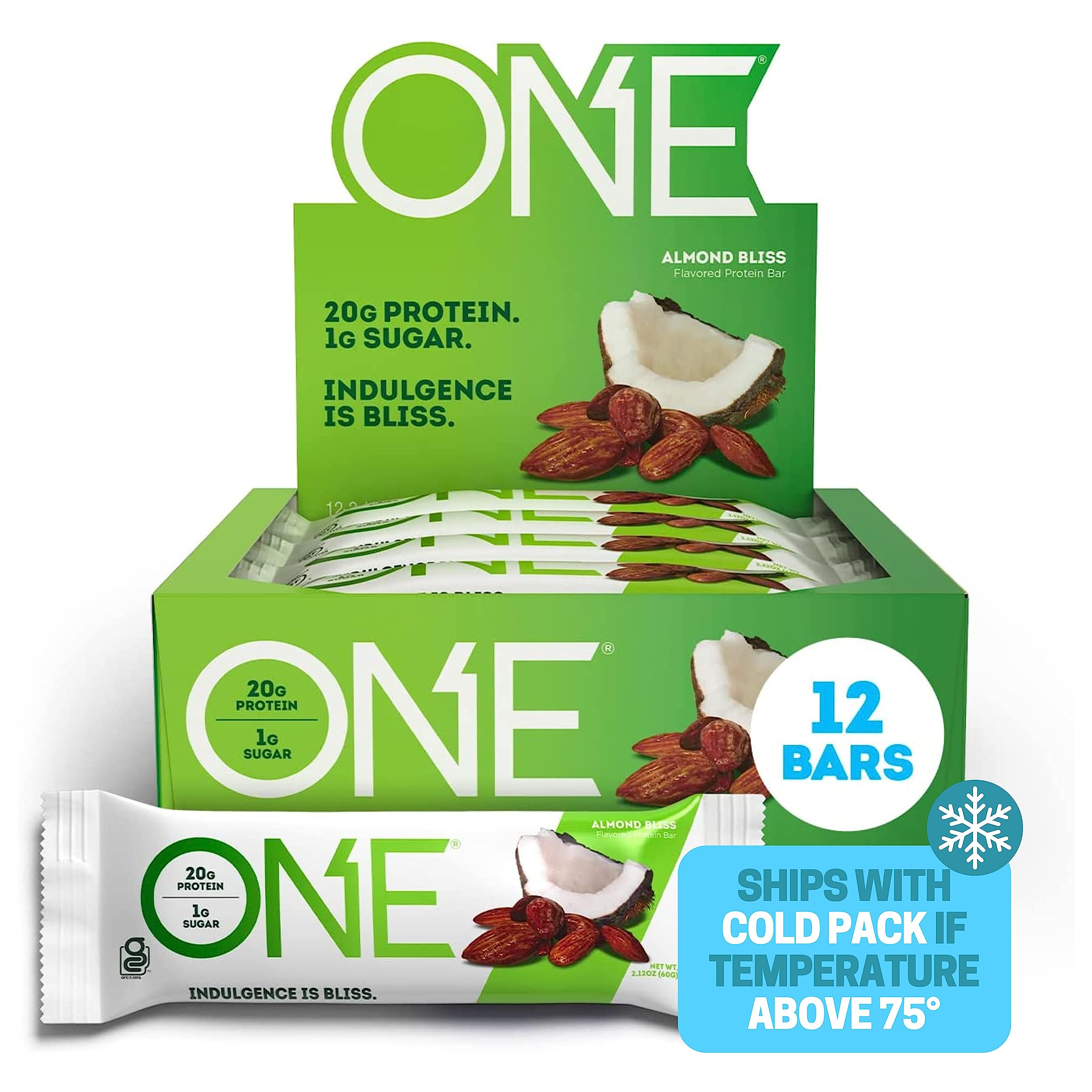 Amazon.com : ONE Protein Bars - Almond Bliss - 36 High Protein, Gluten ...