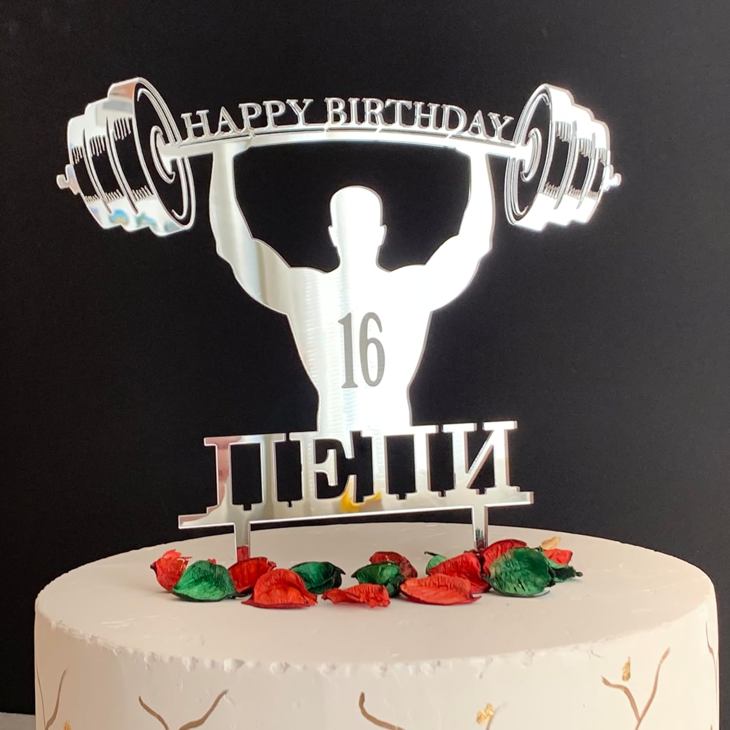 Amazon.com: Personalized Bodybuilder Cake Topper for Boys and Men ...