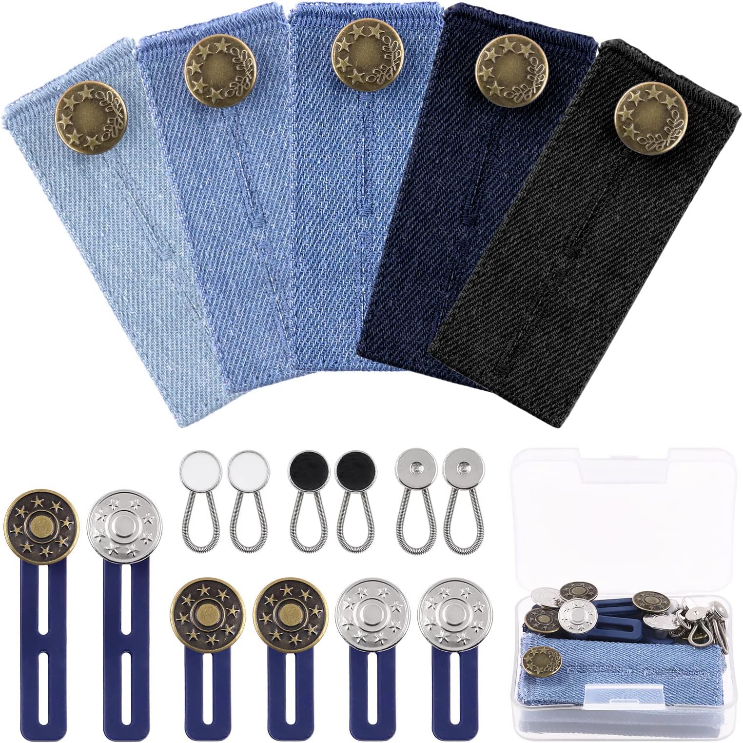 Amazon.com: Glarks 17 Pack Waistband Extender Button Set, Pants ...