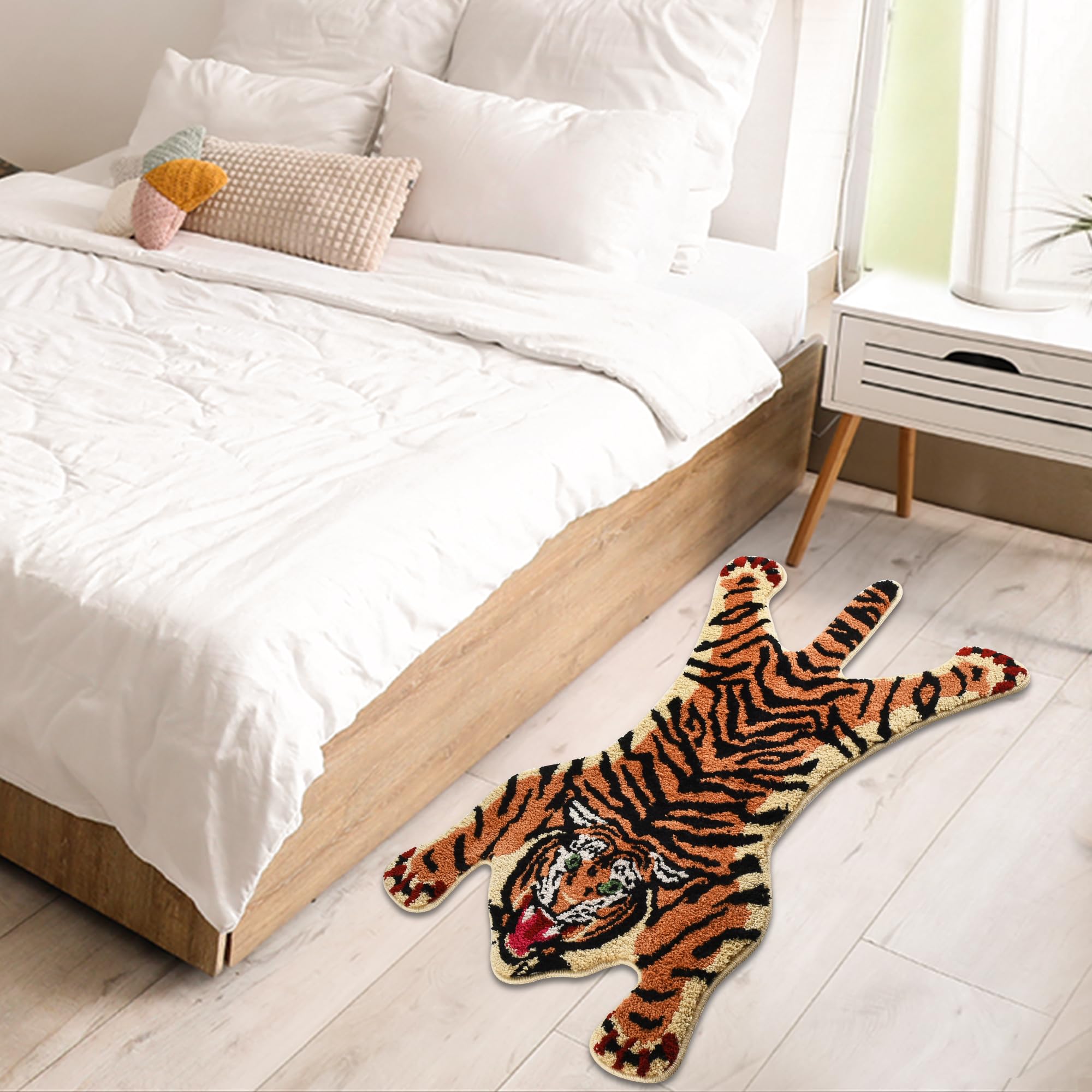 Amazon.com: Tiger Rug - Microfiber Tiger Rug for Animal Decor - 47"x20 ...