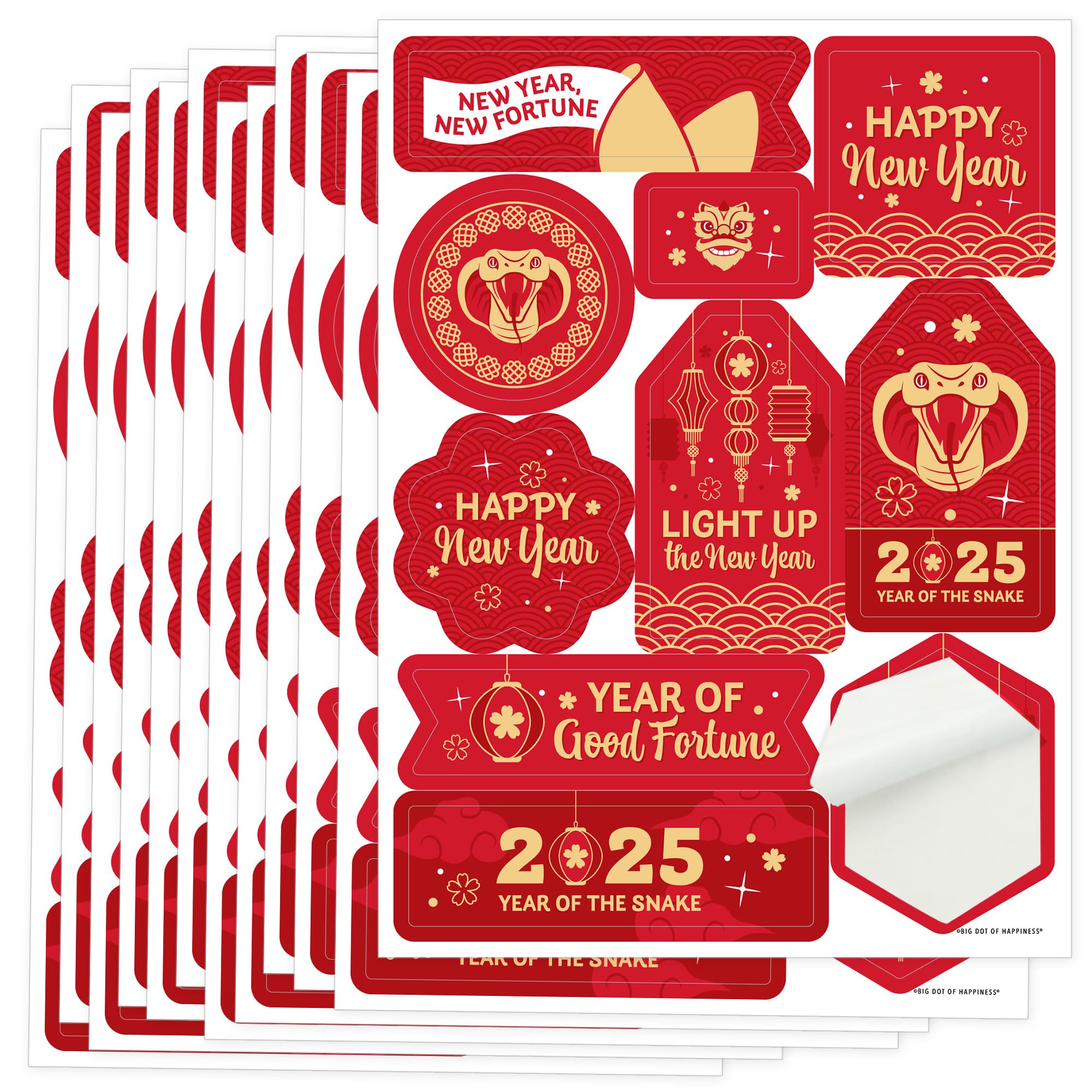 Amazon.com: Big Dot of Happiness Lunar New Year - 2025 Year of The ...