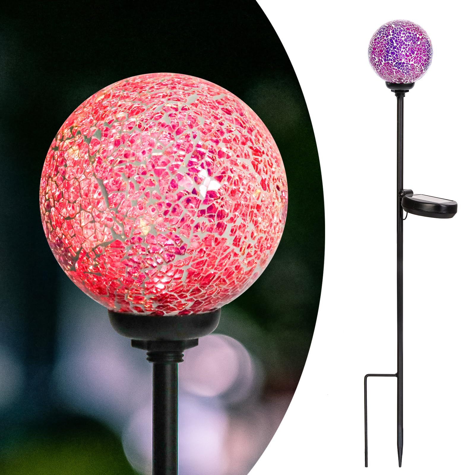 Amazon.com: Afirst Solar Lights Outdoor Decorative Mosaic Gazing Ball ...