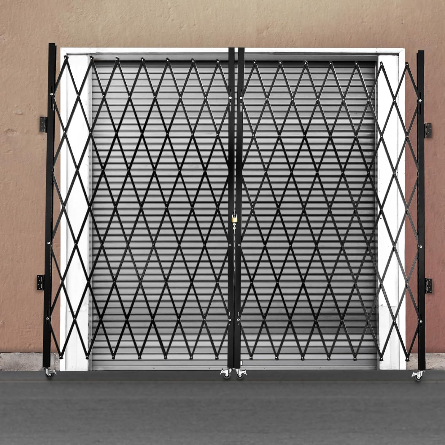 Amazon.com: Double Folding Security Gate,7.22 FT H x 12 FT W Metal ...
