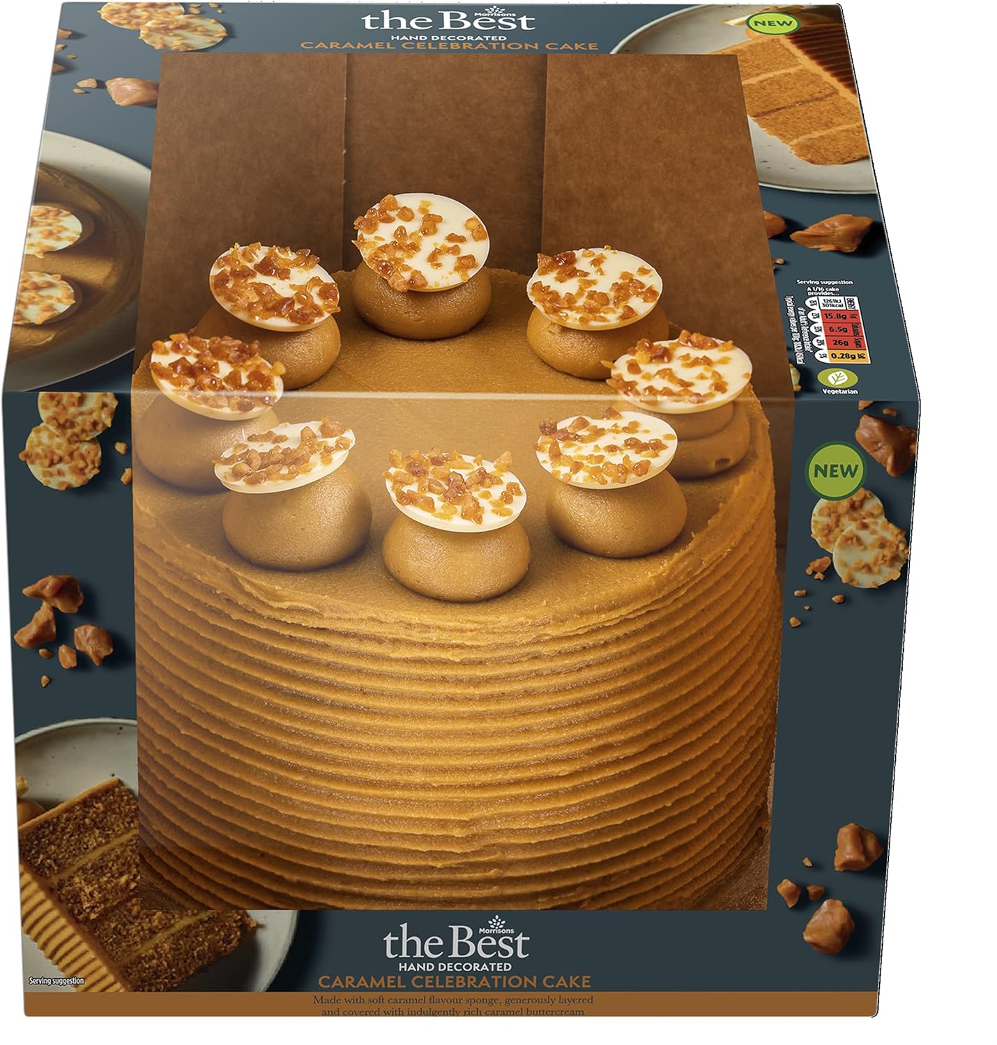 Morrisons The Best Caramel Celebration Cake : Amazon.co.uk: Grocery