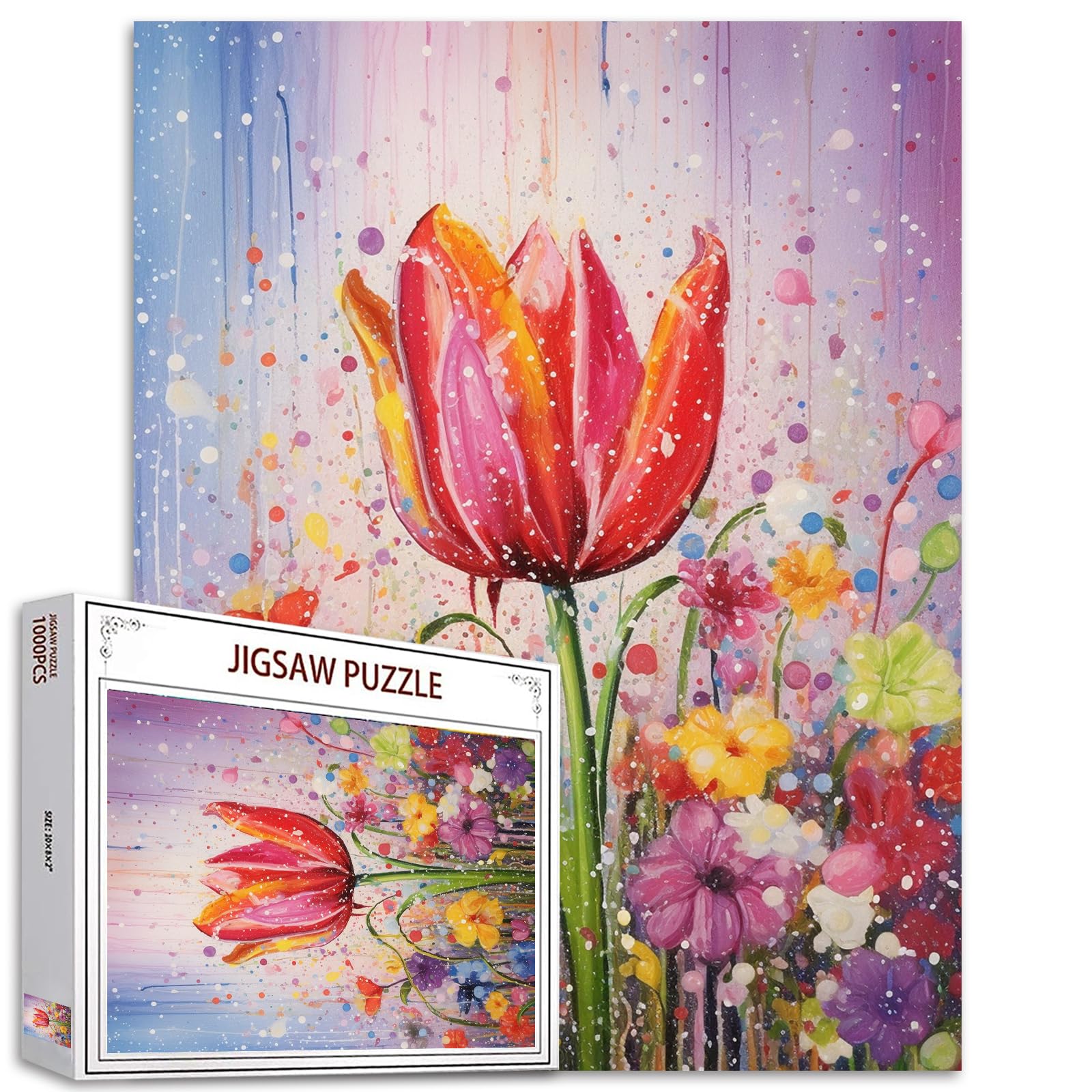 Amazon.com: Tucocoo Tulip Flower Jigsaw Puzzles for Adults 1000 Pieces ...