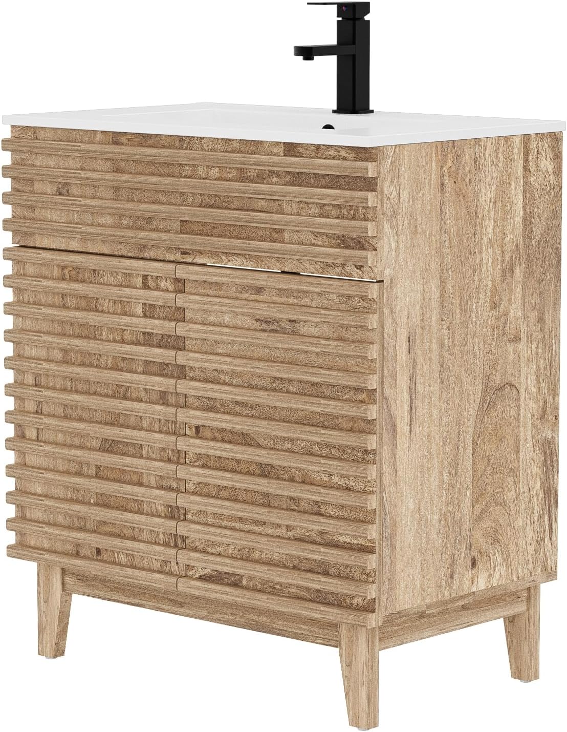 Amazon.com: LUCKWIND 30" Bathroom Vanity with Sink Combo, Mid-Century ...