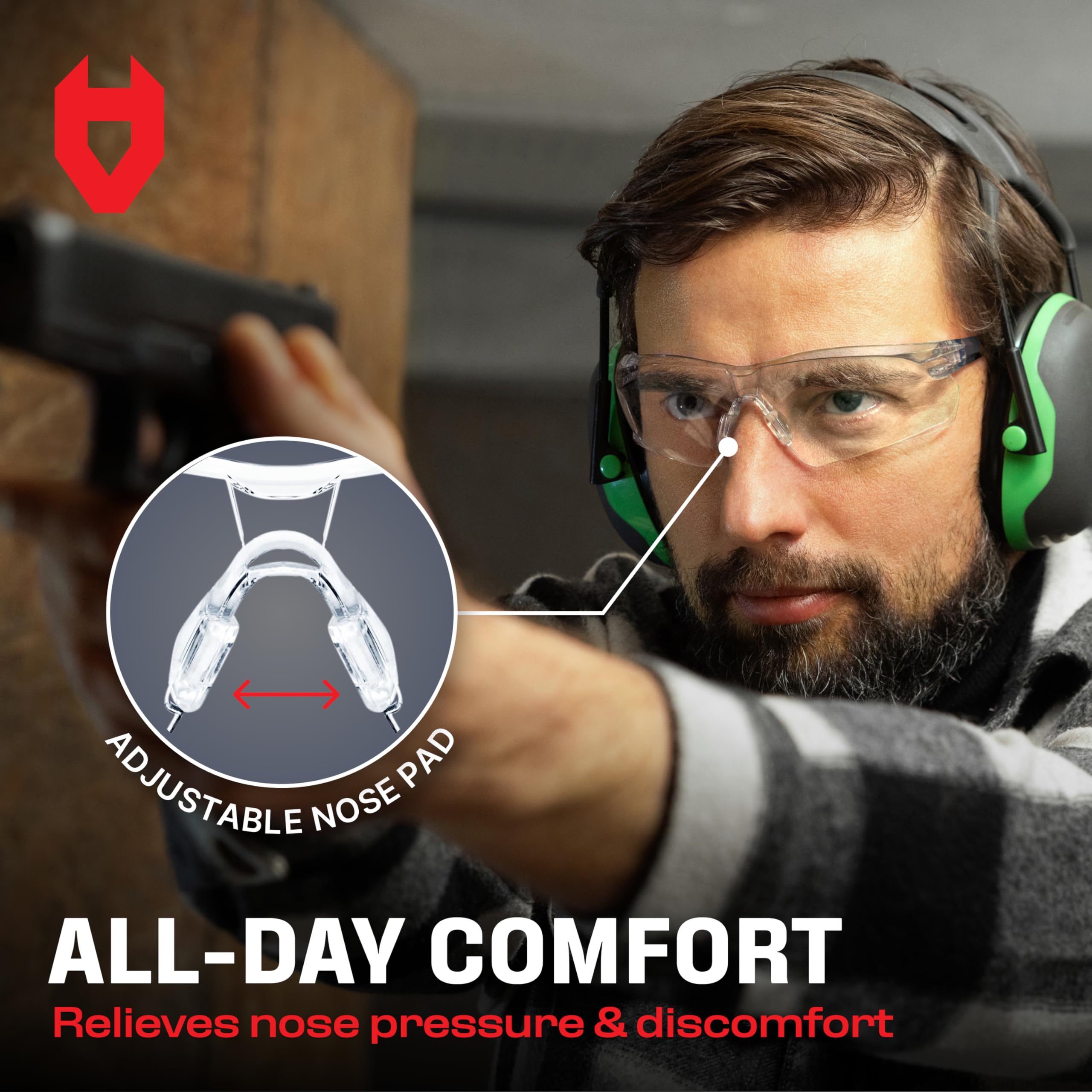 Snapklik.com : NoCry Clear Shooting Glasses For Men