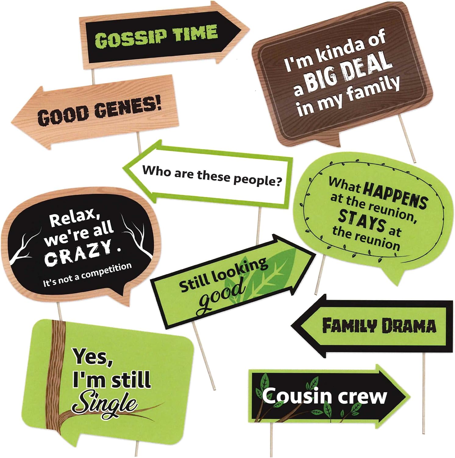 Amazon.com: Family Reunion Photo Booth Props Set – Fun Family Tree ...