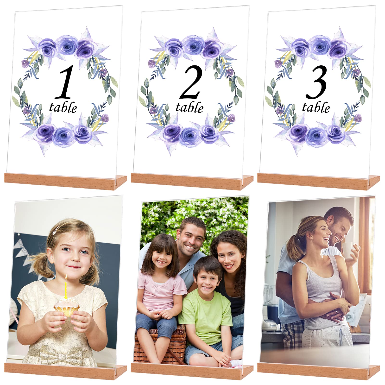 Buy AKDSteel Acrylic Sign Holder 8.5 x 11 Inch 6 Packs Clear Vertical L ...