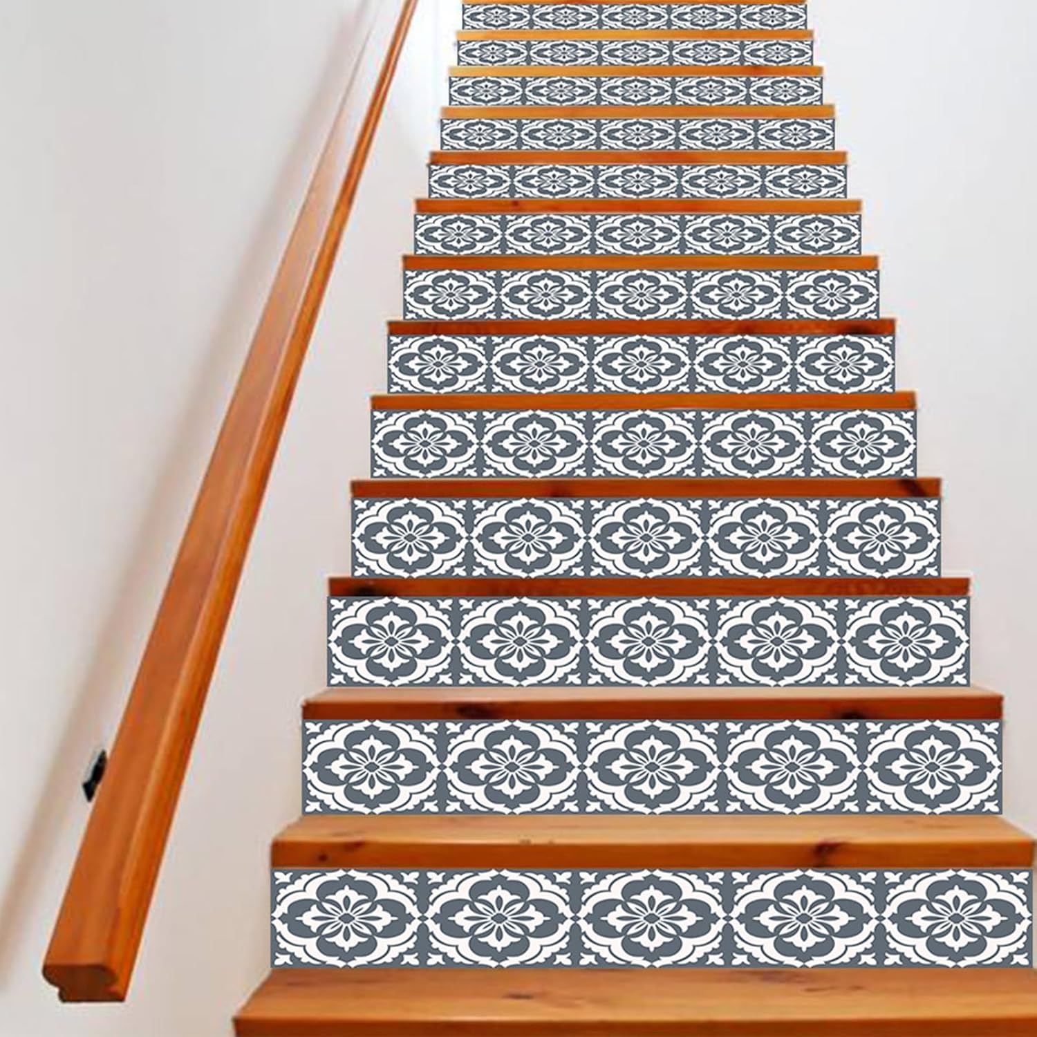 Amazon.com: 14PCS Moroccan Style Self-Adhesive Stair Riser Decals, Peel ...
